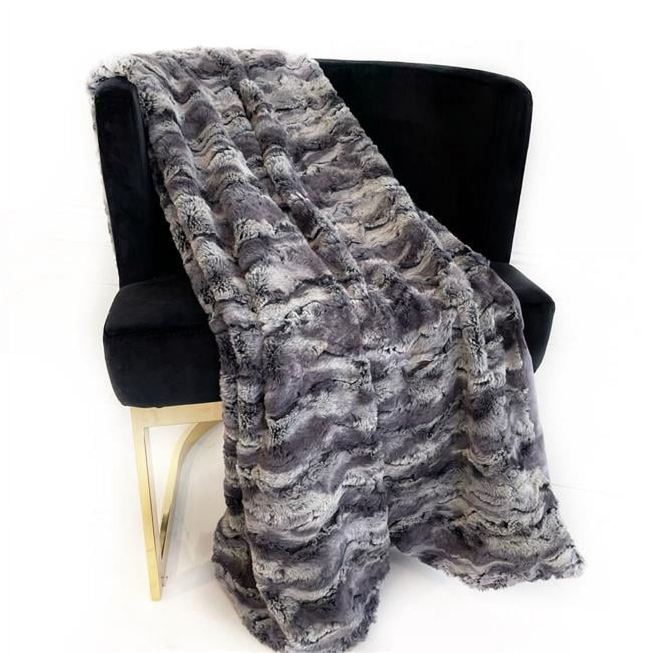 Plutus Brands 90 x 90 in. Wild Rabbit Faux Fur Luxury Throw Blanket ...