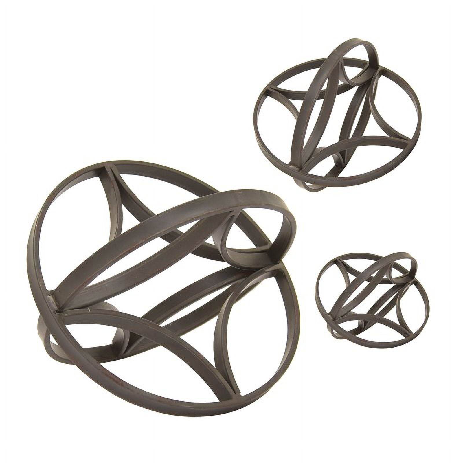 Plutus 3 Piece Modern Metal Orb Set in Black - Walmart.com