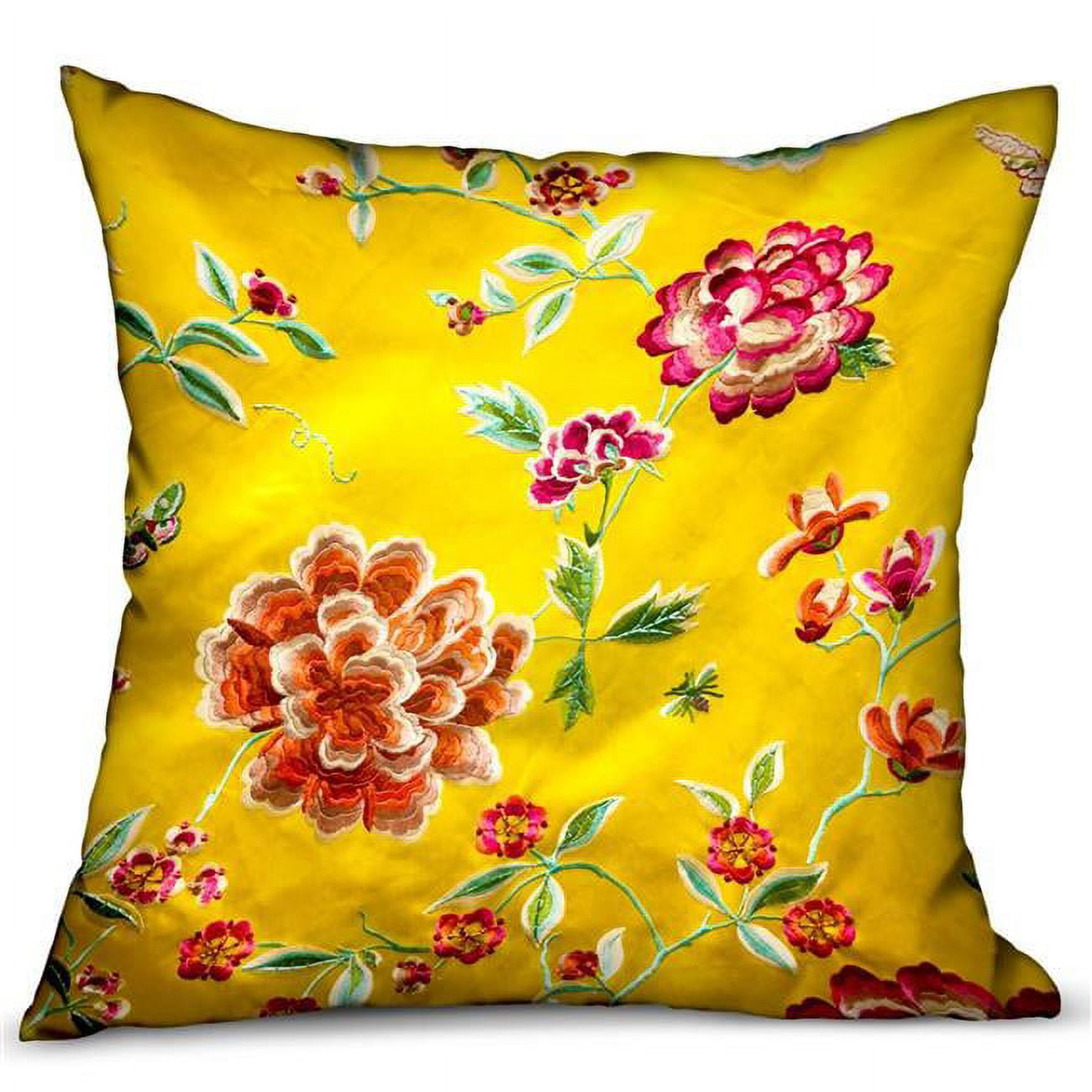 Plutus Brands PBRA2343-1616-DP 16 x 16 in. Heavenly Peonies Yellow ...