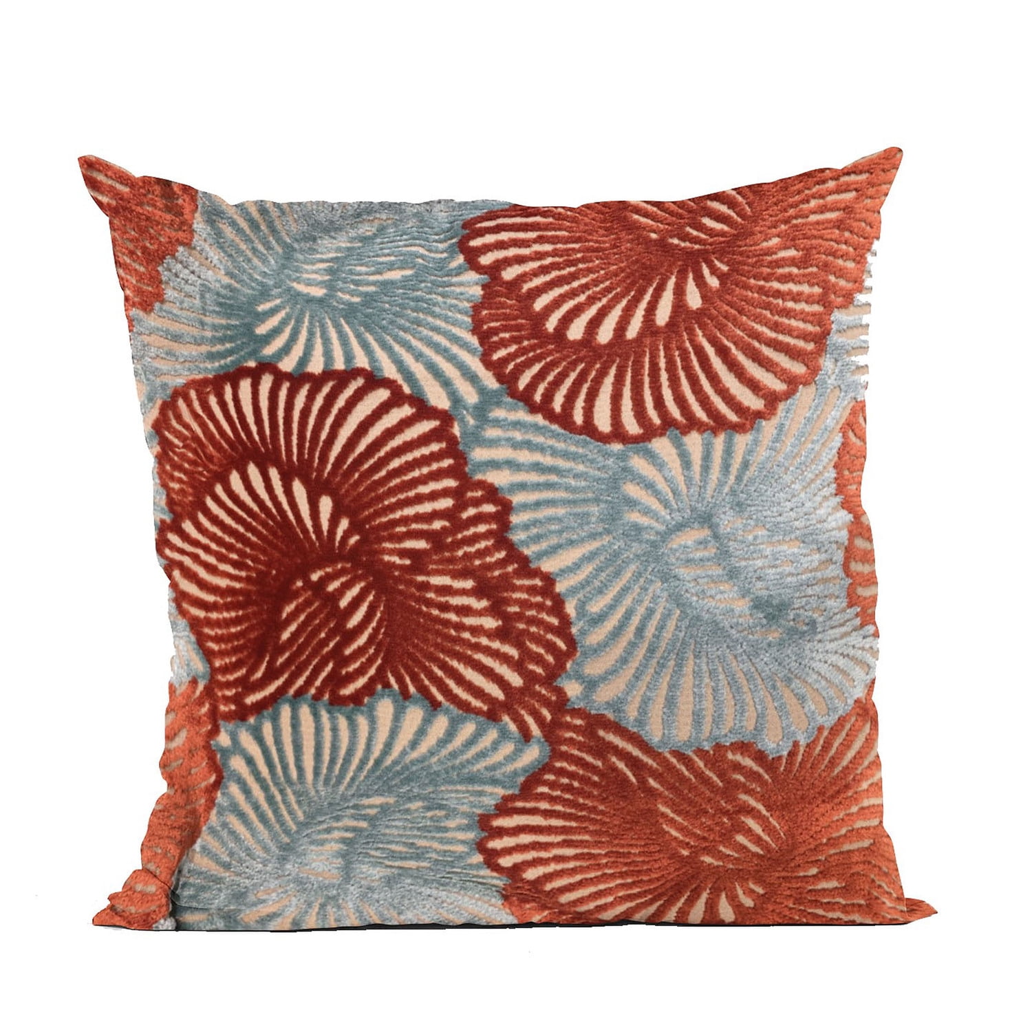 Plutus Brands Plutus Red, Blue Plush Damask Luxury Throw Pillow, 26L x ...
