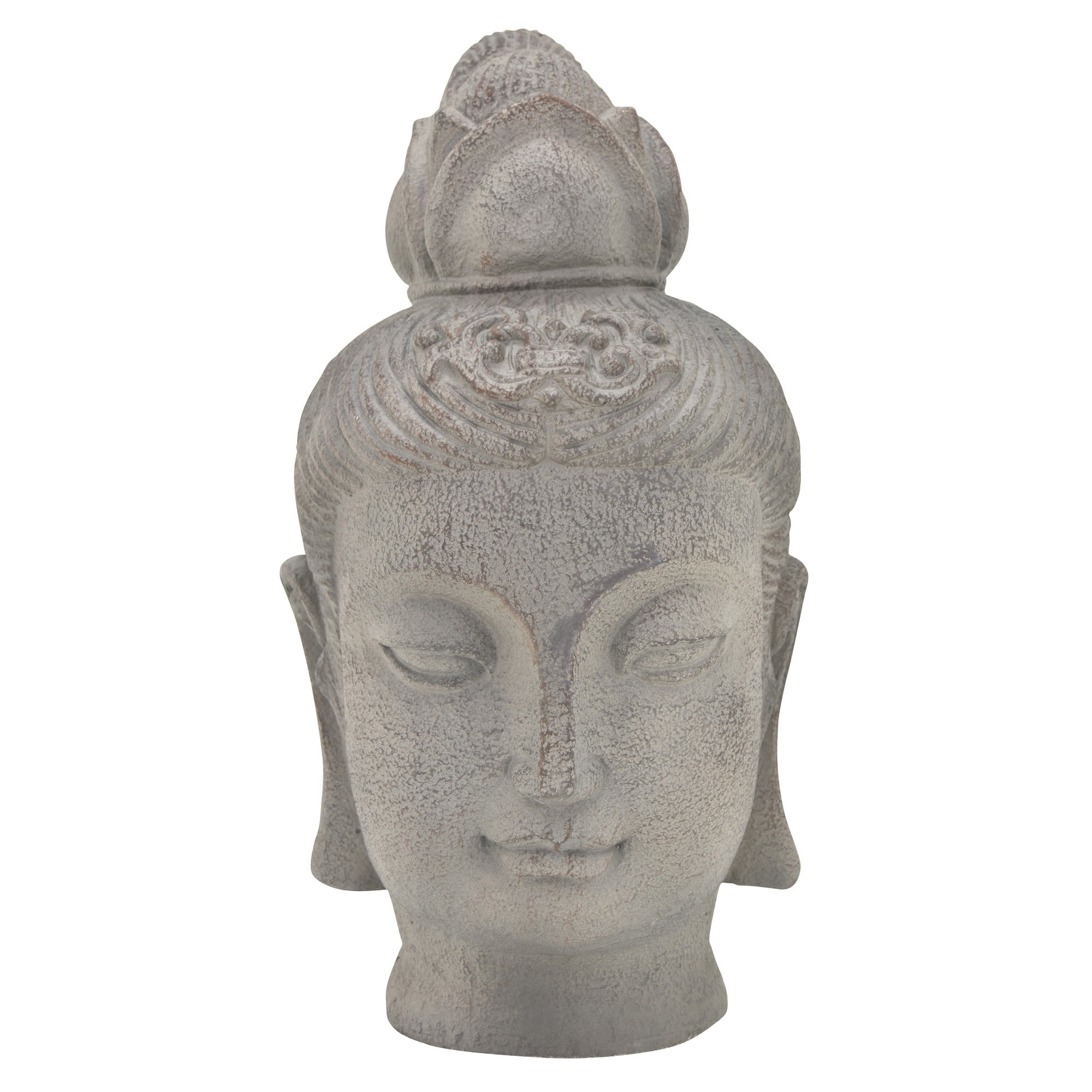 Plutus Modern Garden Buddha Head in Gray - Walmart.com