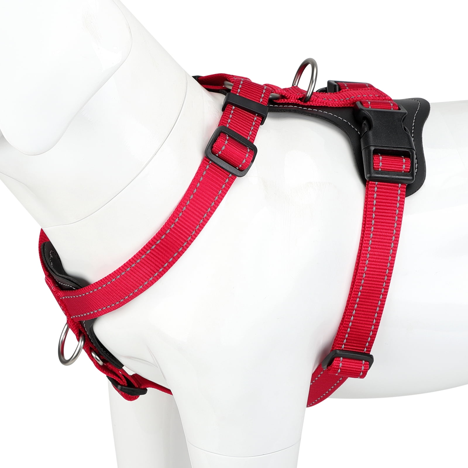Plutus Pet Adjustable No Pull Dog Harness with Leather Accents, Heavy ...