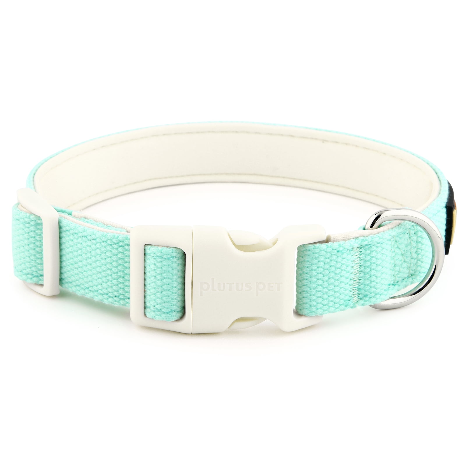 Plutus Pet Cotton Dog Collar, Heavy Duty Collar with Soft Padding, Light Cyan, L - Walmart.com