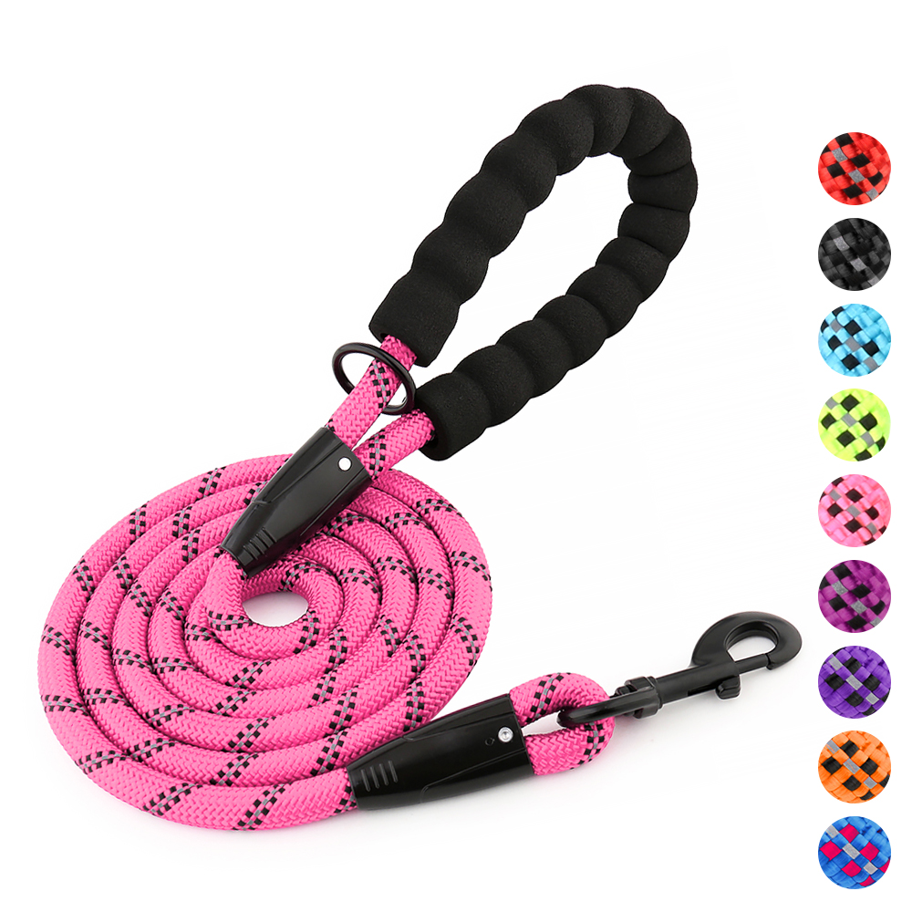 Heavy Duty Dog Leash 5 FT with Comfortable Padded Handle Reflective Dog ...