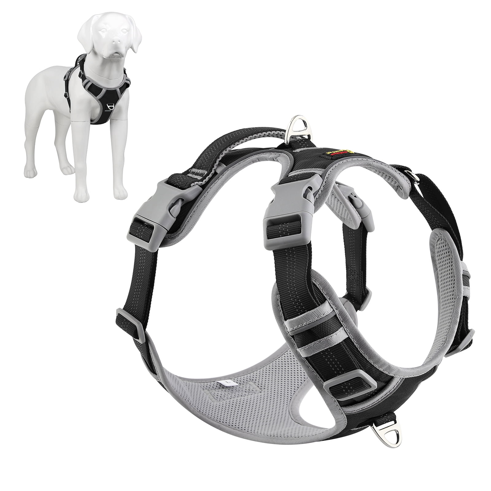 Plutus Pet No Pull Dog Harness, Release At Neck, Reflective Adjustable Dog Vest Harness, Easy ...