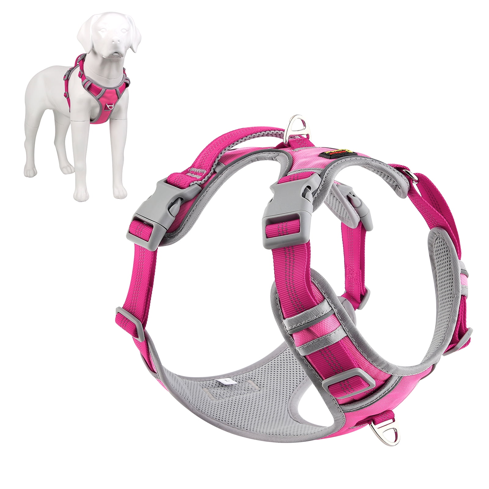 Plutus Pet No Pull Dog Harness, Release At Neck, Reflective Adjustable Dog Vest Harness, Easy ...