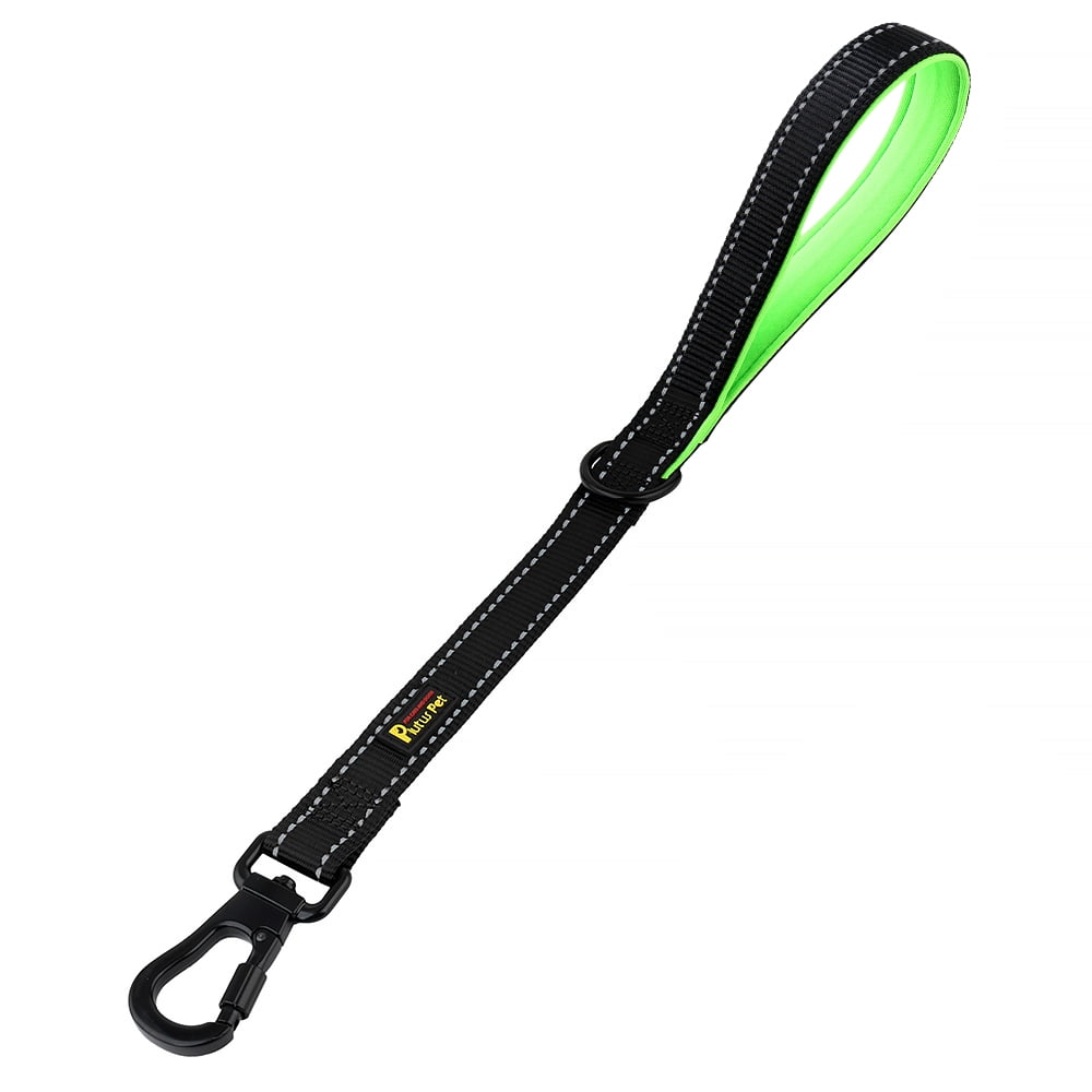 Plutus Pet Short Dog Leash, Reflective Nylon, Padded Handle, 18-Inch ...