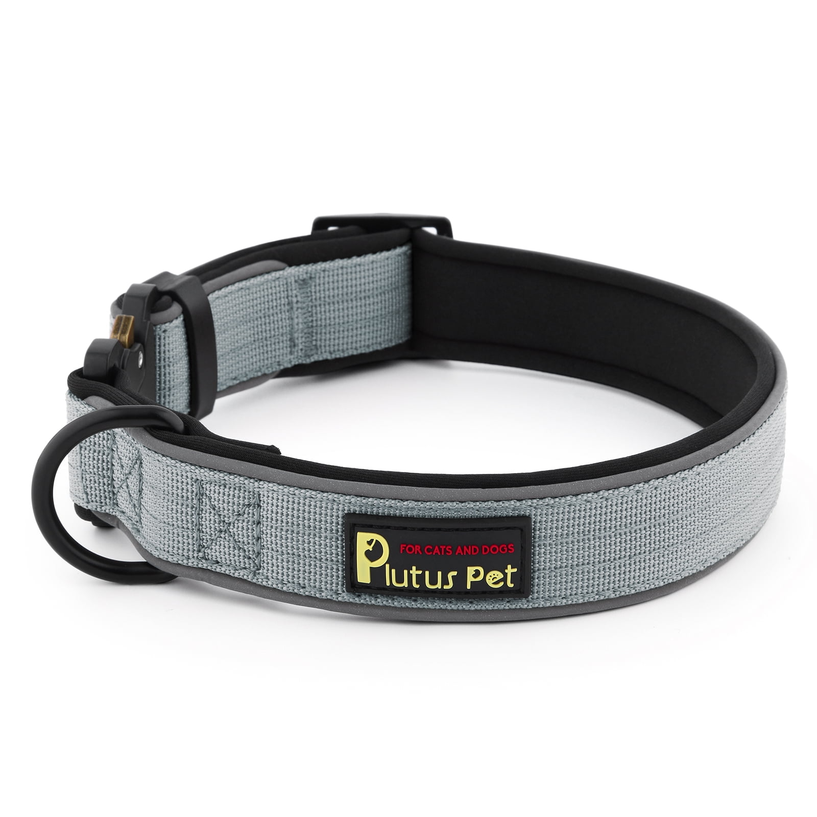Plutus Pet Tactical Dog Collar, Reflective, Adjustable Heavy Duty Dog ...