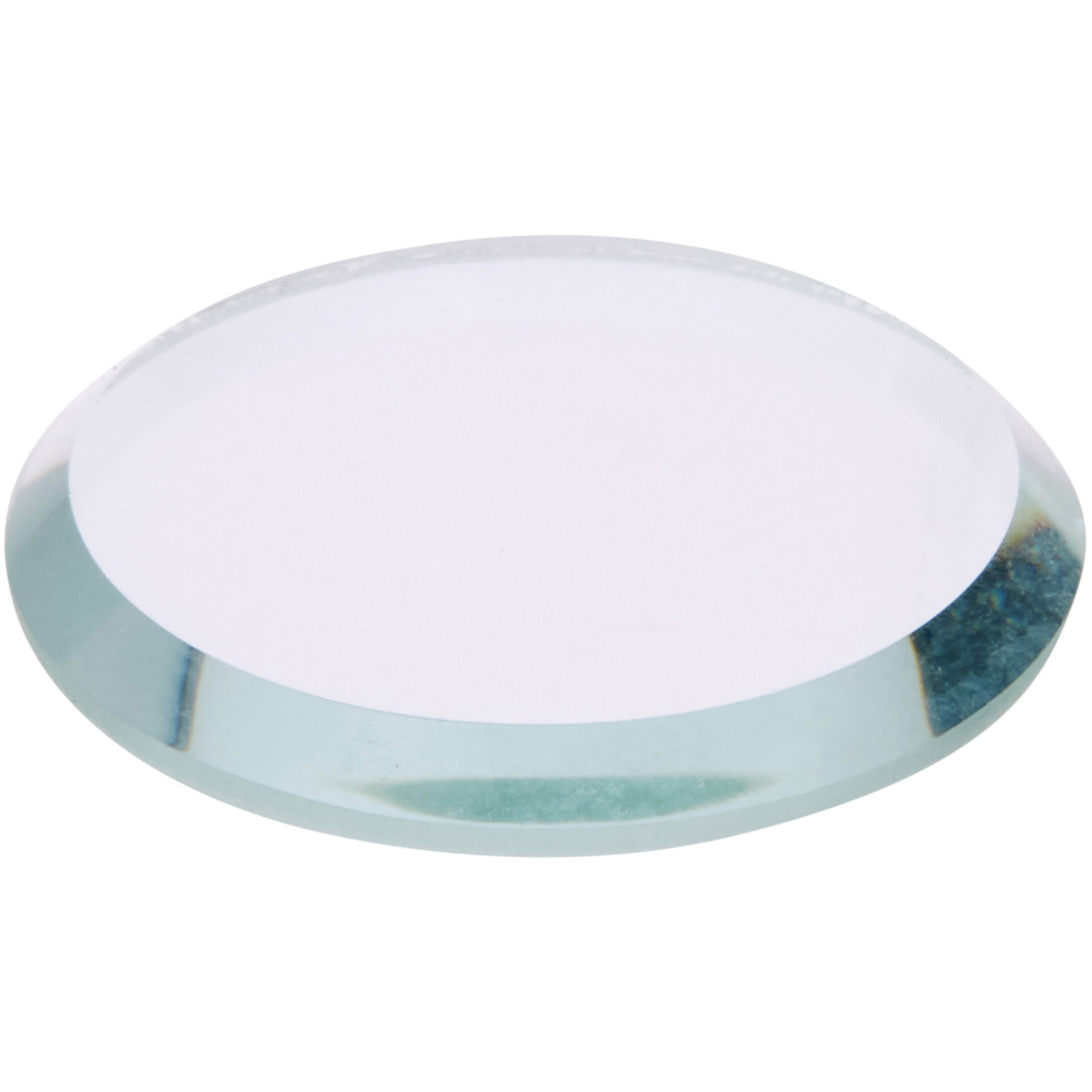 Plymor 1" Round, 3mm Thick Beveled Clear Glass Circle, Pack of 2 ...