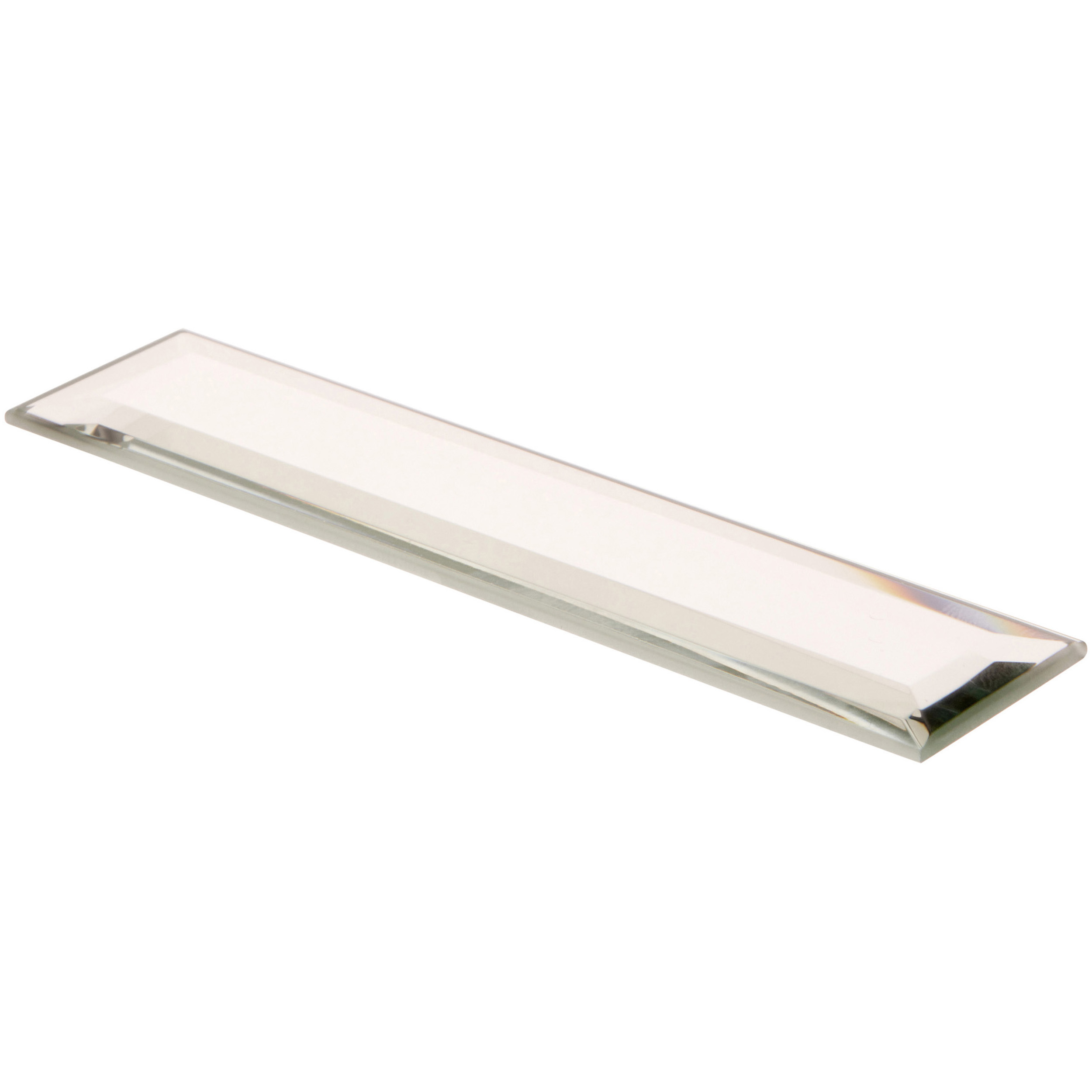 Plymor 1" x 4" Rectangle, 3mm Thick Beveled Glass Mirror, Pack of 24 ...