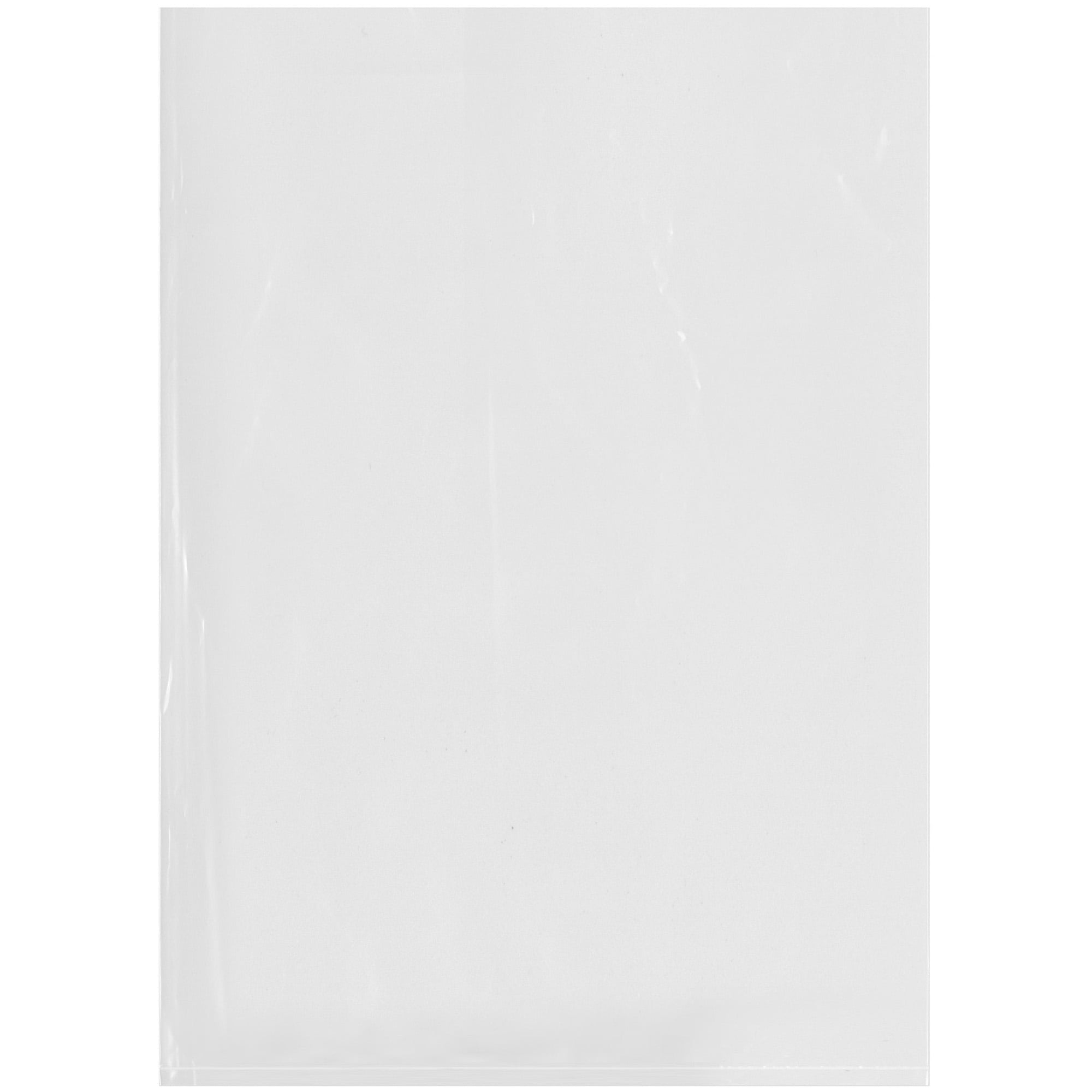 Plymor Clear Plastic Poly Bags 10" x 14" (Pack of 100), 2 Mil Flat Open ...