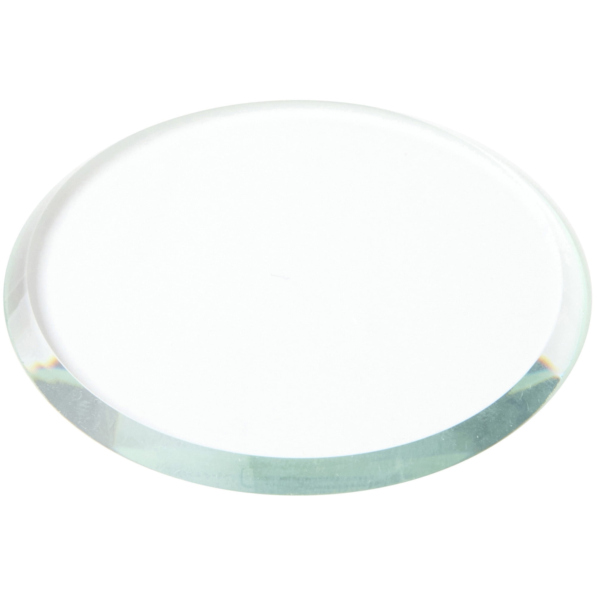 Plymor 2" Round, 3mm Thick Beveled Clear Glass Circle, Pack of 6 ...