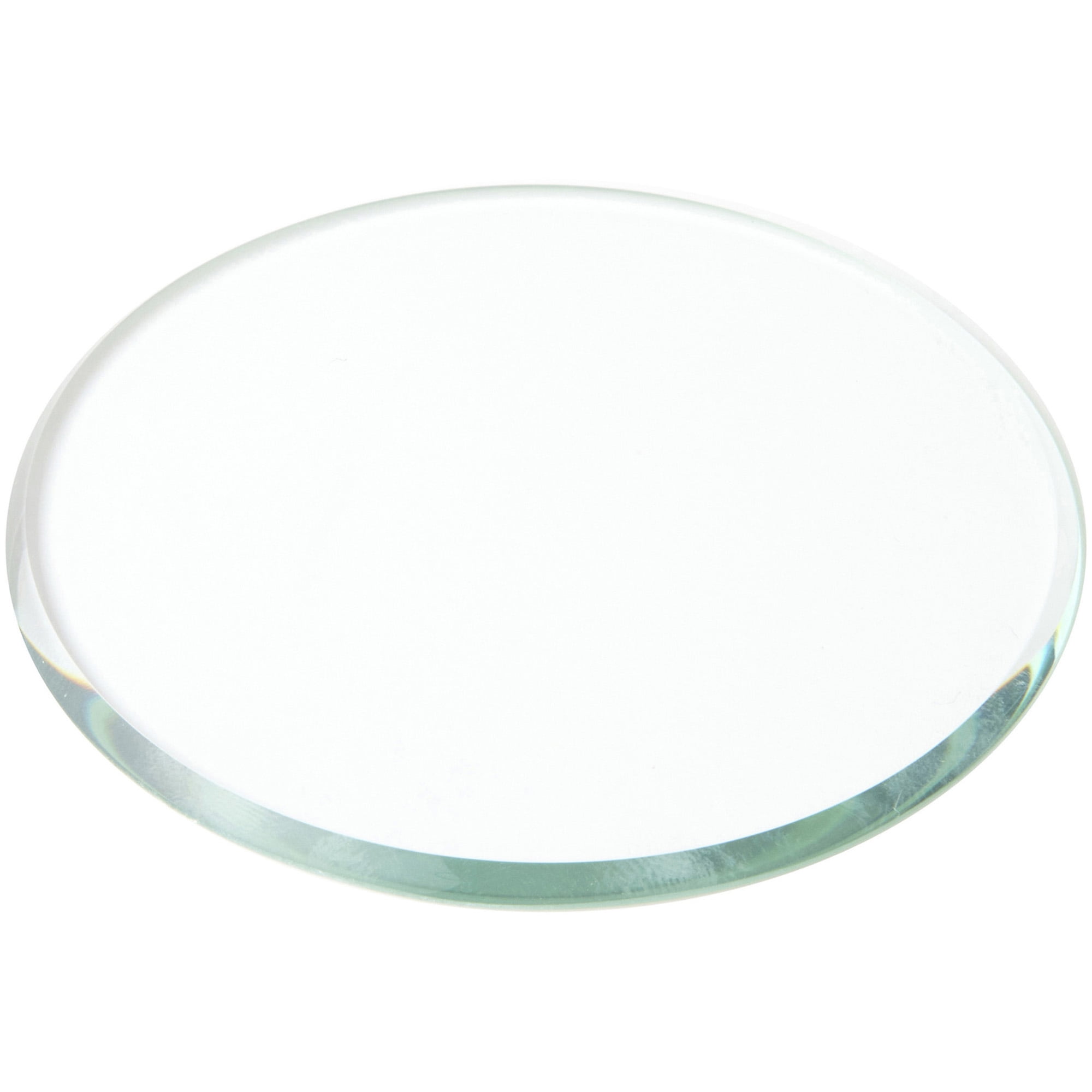 Plymor 3" Round, 3mm Thick Beveled Clear Glass Circle, Pack of 12 ...