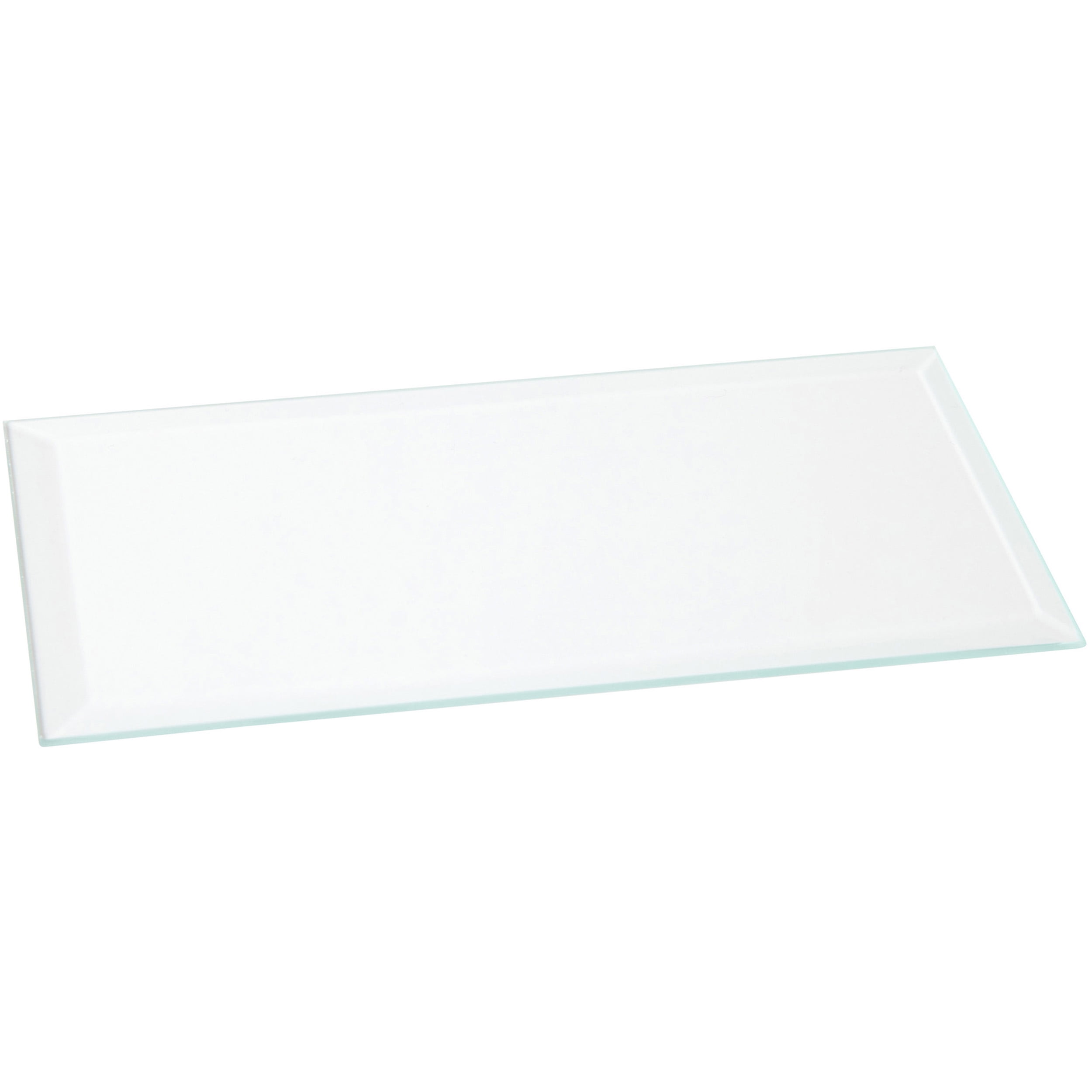 Plymor 3" x 6" Rectangle, 3mm Thick Beveled Clear Glass, Pack of 6 ...