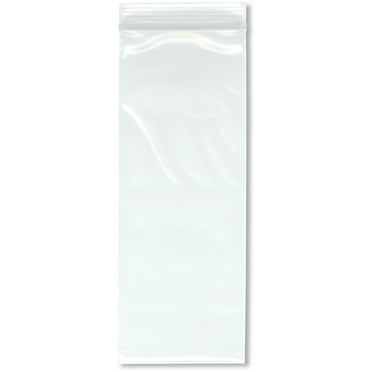 Plymor 4" x 12" (Pack of 100), 2 Mil Zipper Reclosable Plastic Bags ...