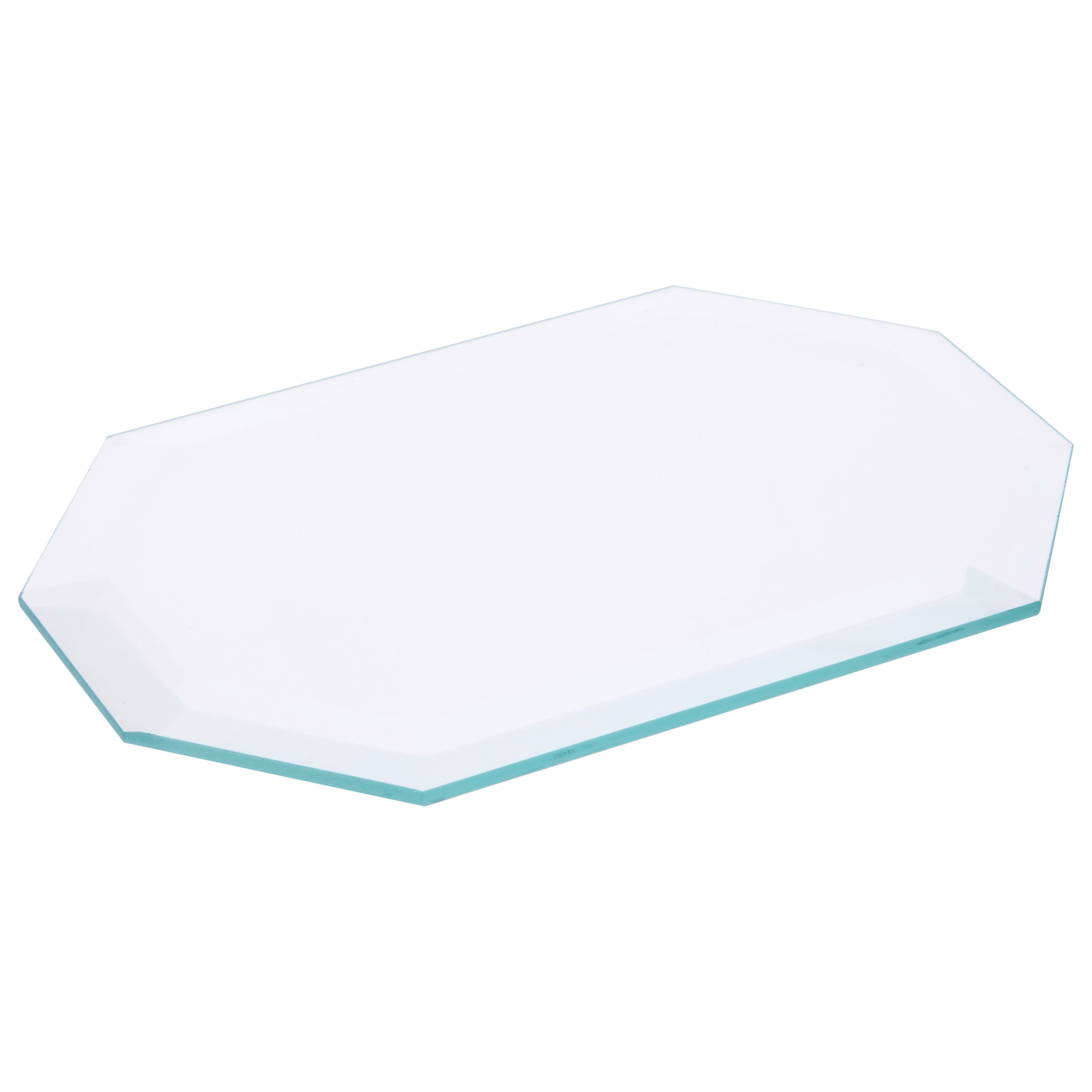 Plymor 4" x 6" Long Octagon, 5mm Thick Beveled Clear Glass, Pack of 24 ...