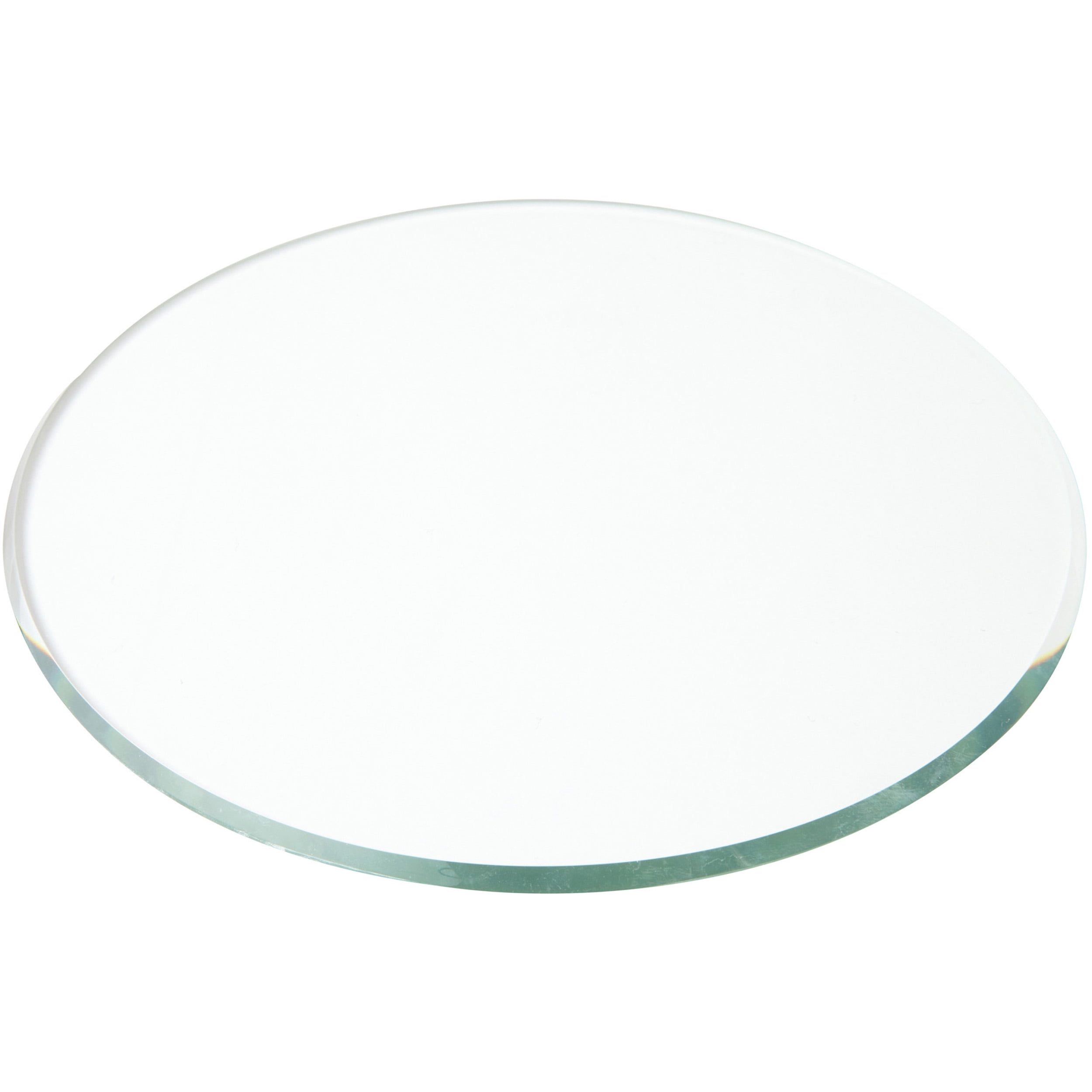 Plymor 5" Round, 3mm Thick Beveled Clear Glass Circle, Pack of 2 ...