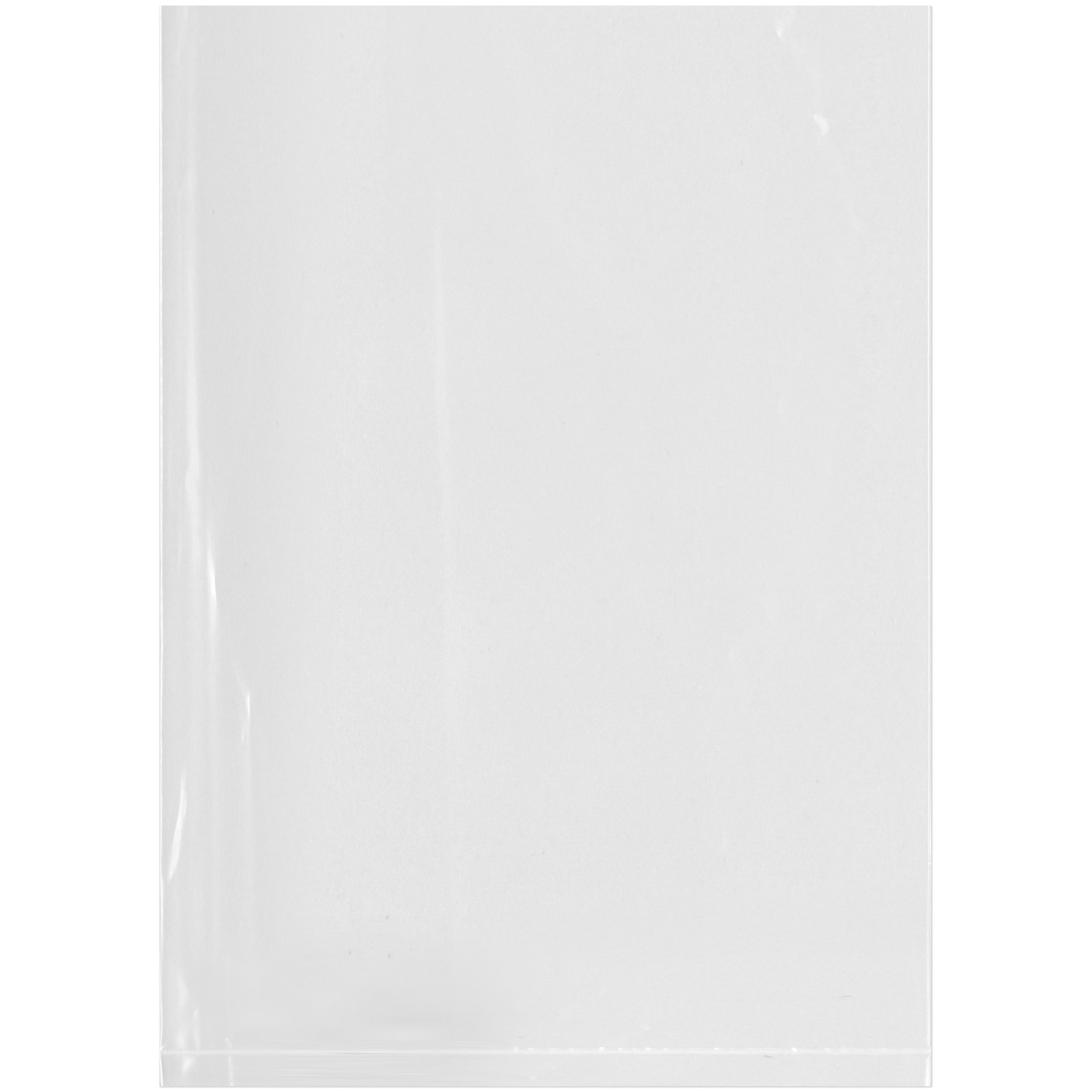 Plymor 5" x 7" (Pack of 100), 4 Mil Flat Open Clear Plastic Poly Bags ...