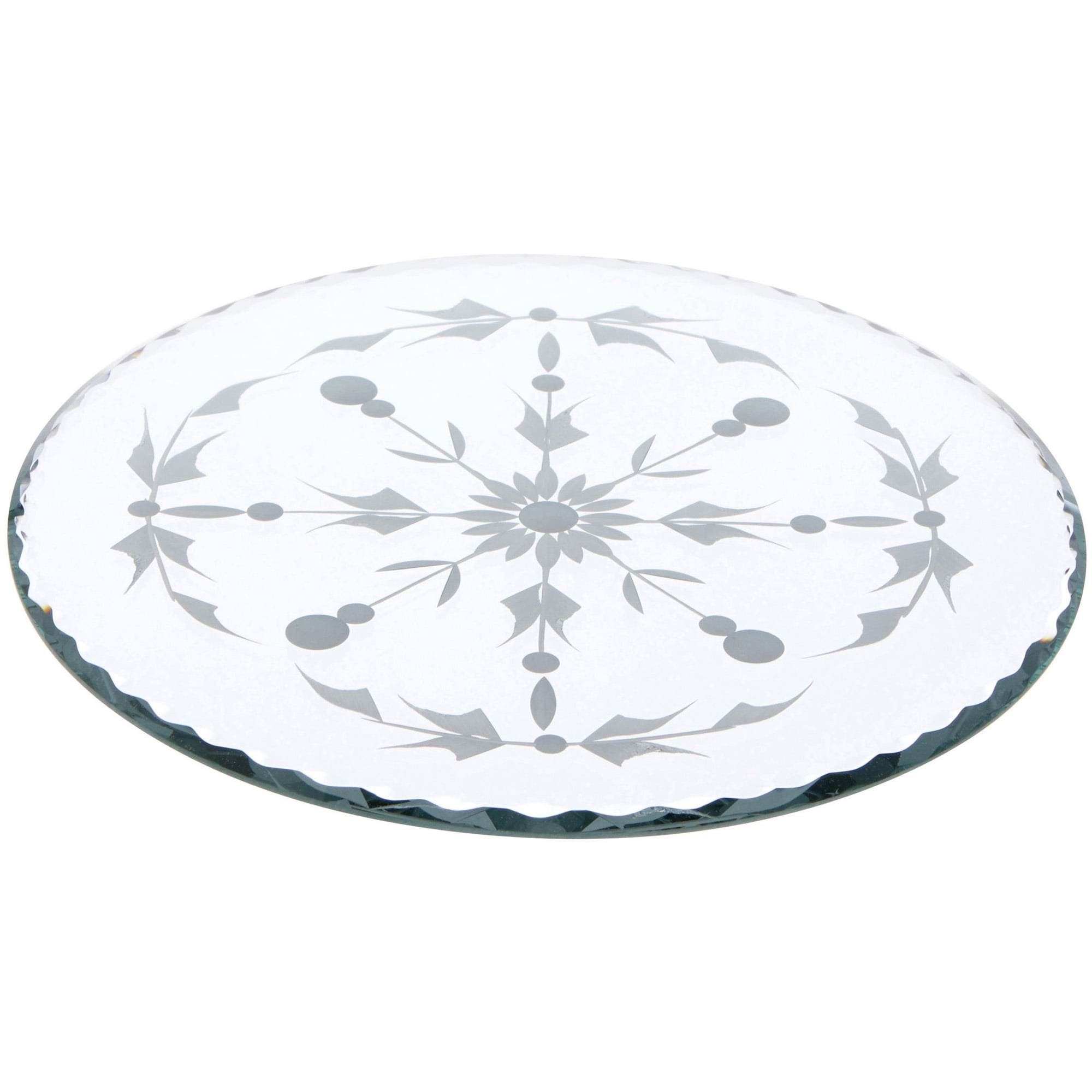 Plymor 8" Round, 5mm Thick Beveled Etched Glass Mirror Circle - Walmart.com
