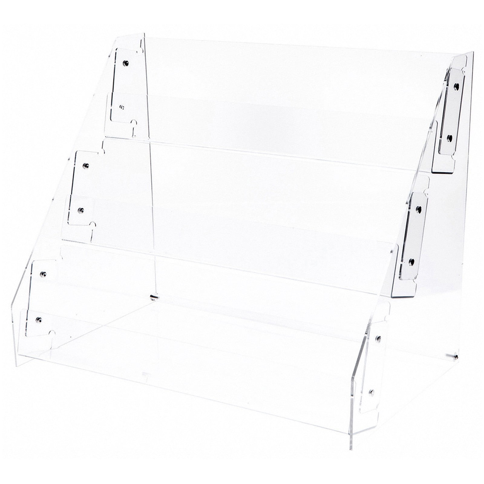 Plymor Acrylic 3-Level Tilted Card Display Rack, 24.375" W x 14.75" D x ...