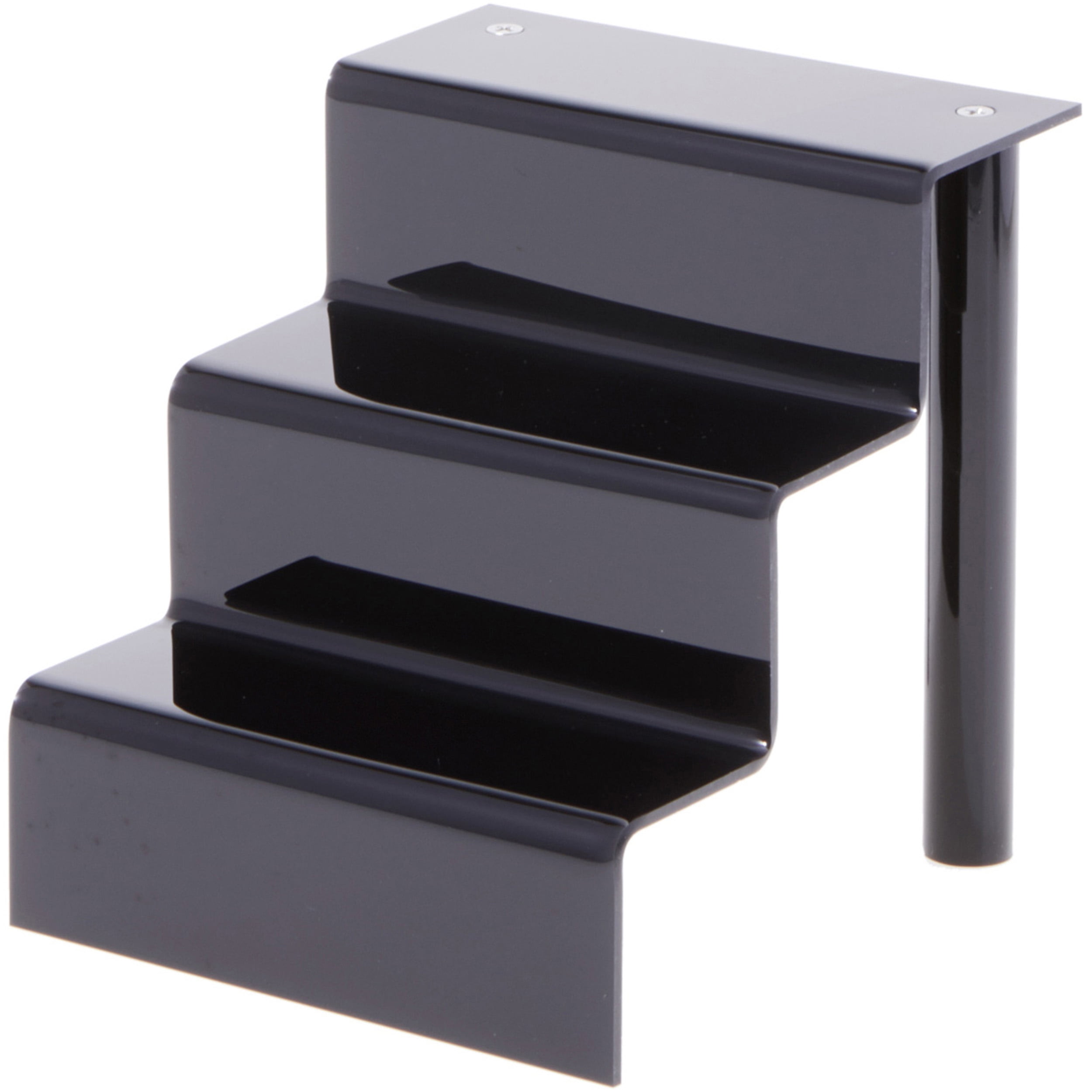 Plymor Black Acrylic 3-Step Display Stairs, 6.25" H x 6" W x 6.5" D ...