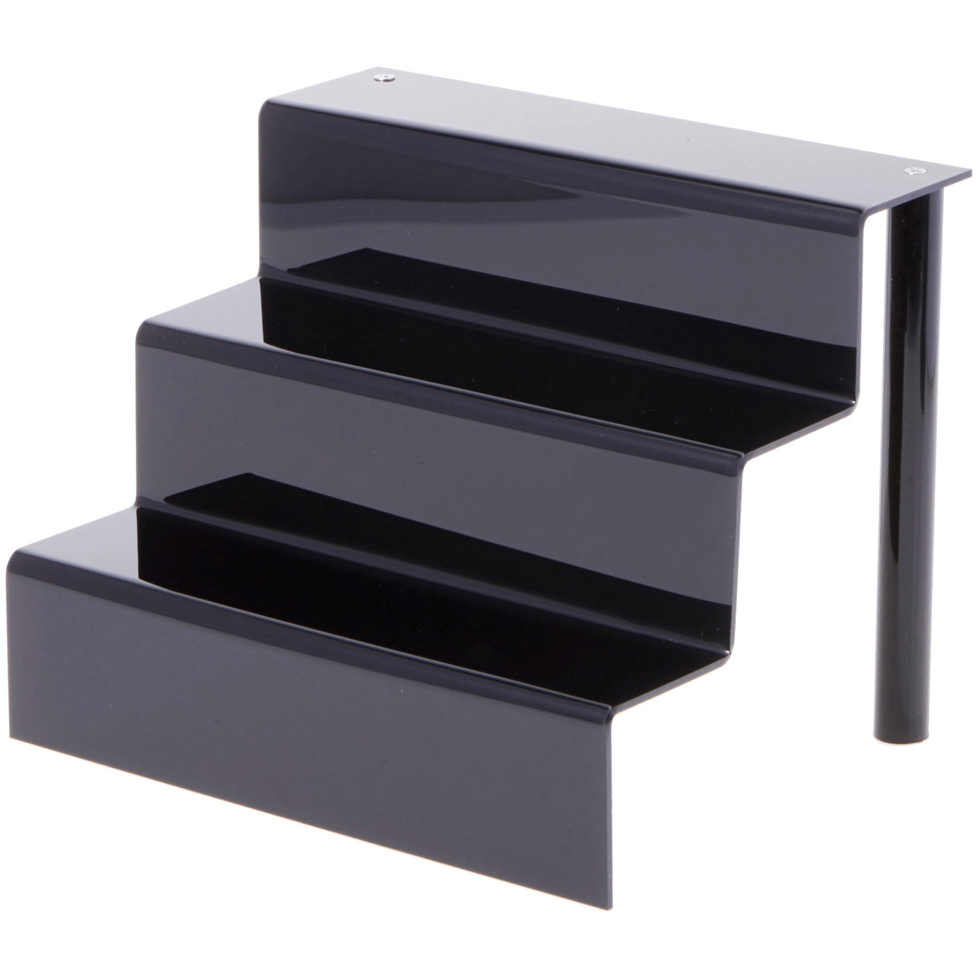 Plymor Black Acrylic 3-Step Display Stairs, 7.75" H x 10" W x 8" D (3 ...