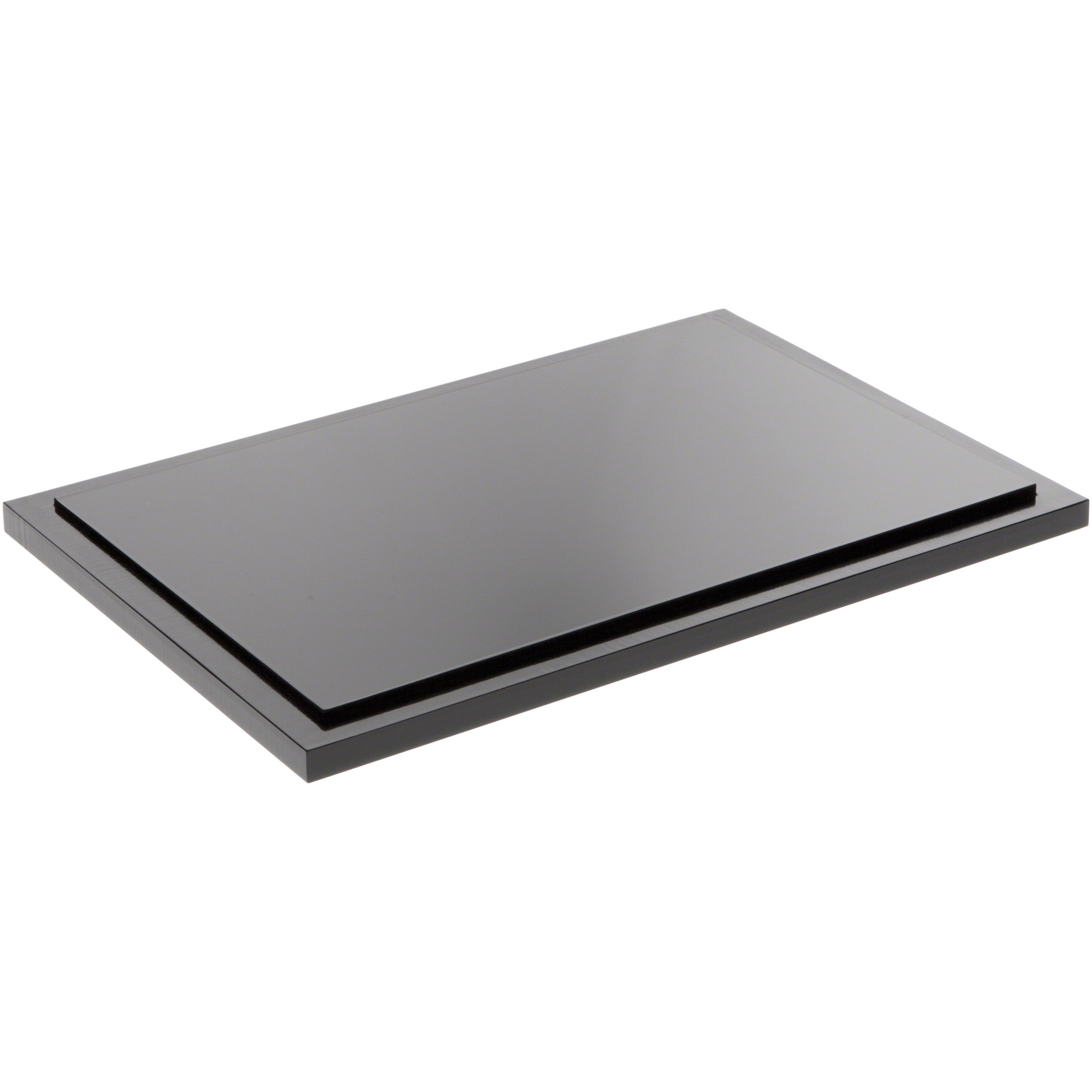 Plymor Black Acrylic Rectangular Display Base, 9.625" W x 6.625" D x 0. ...