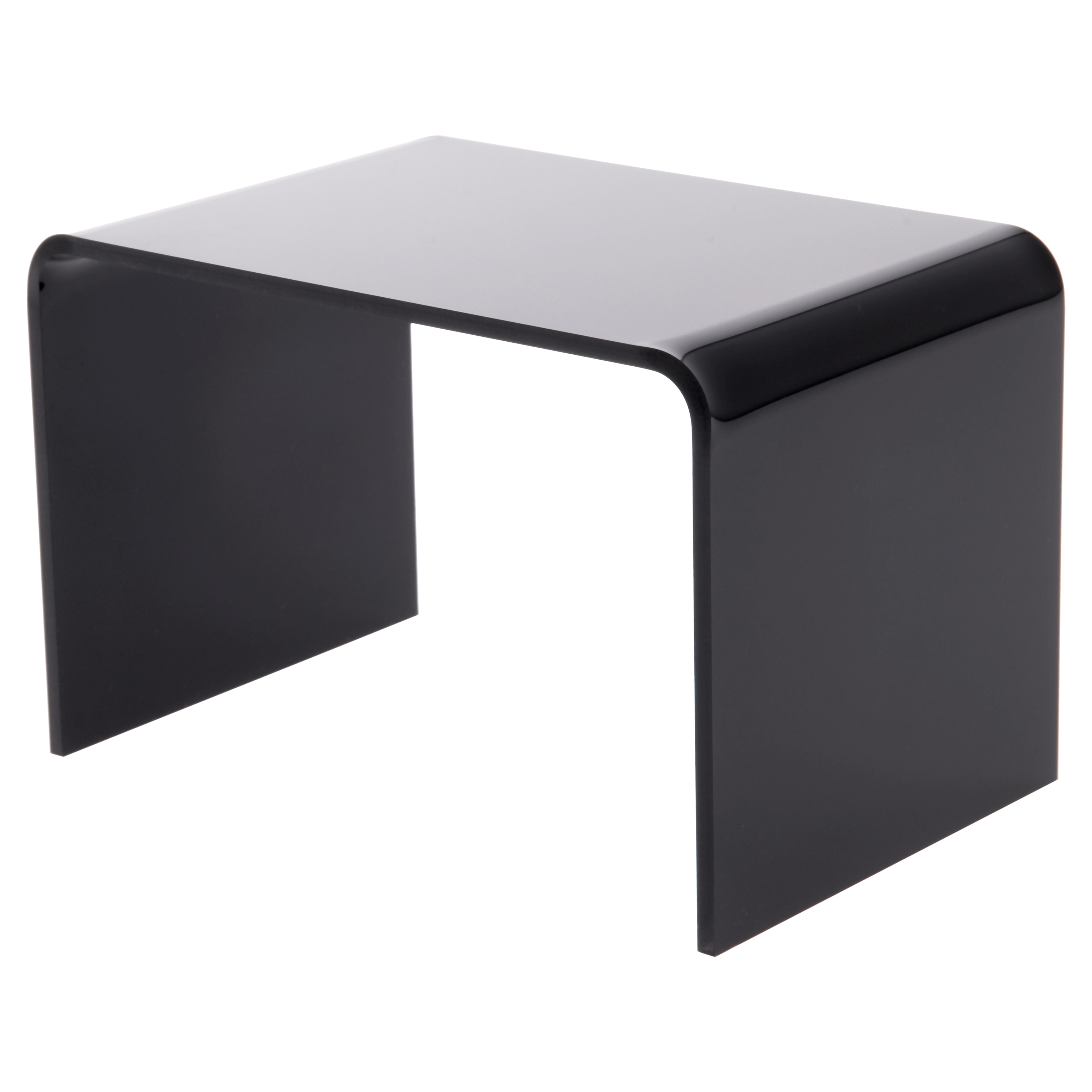Plymor Black Acrylic Rectangular Display Riser, 3" H x 4.5" W x 3" D (1 ...