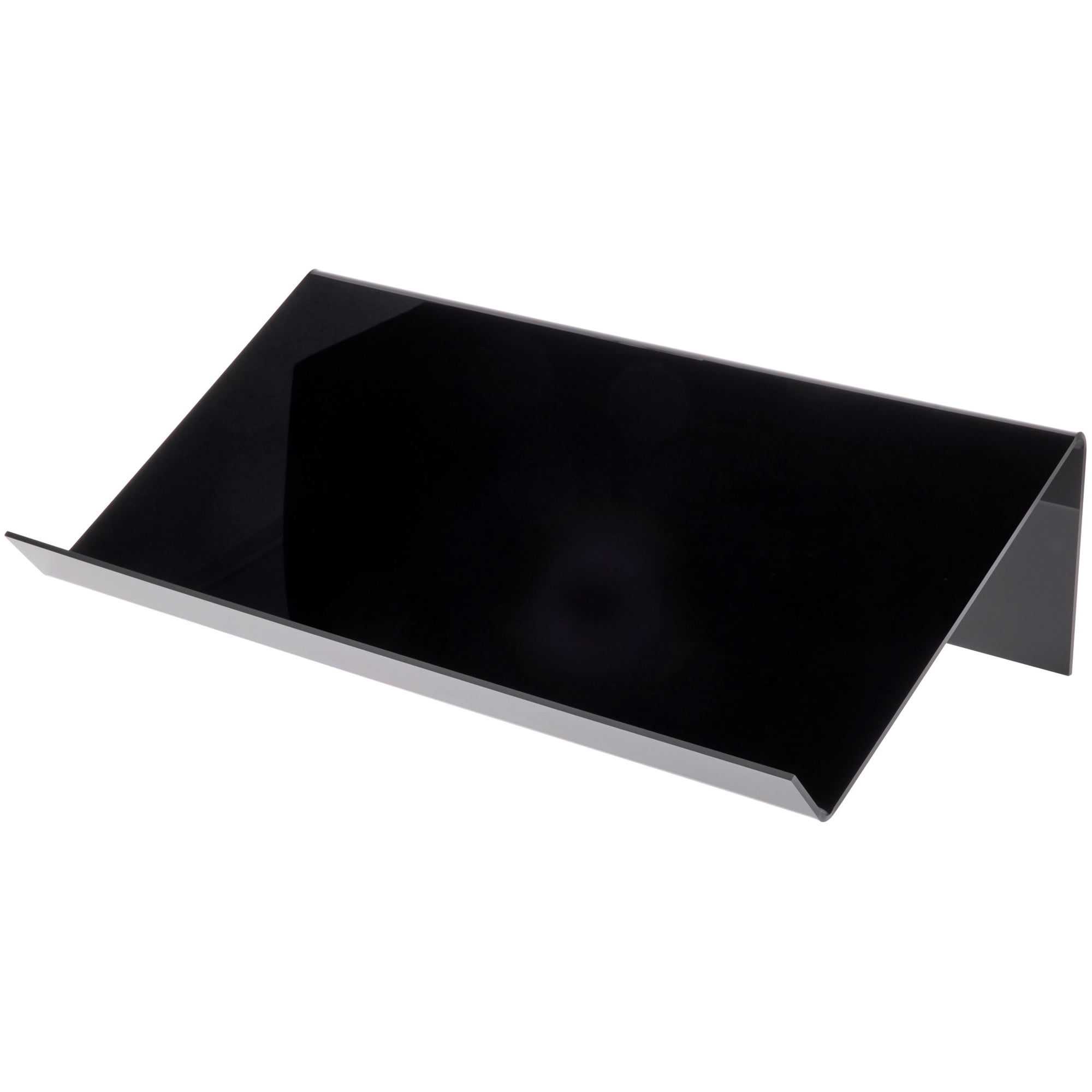 Plymor Black Acrylic Slightly Elevated Book Display Stand with 2" Ledge ...