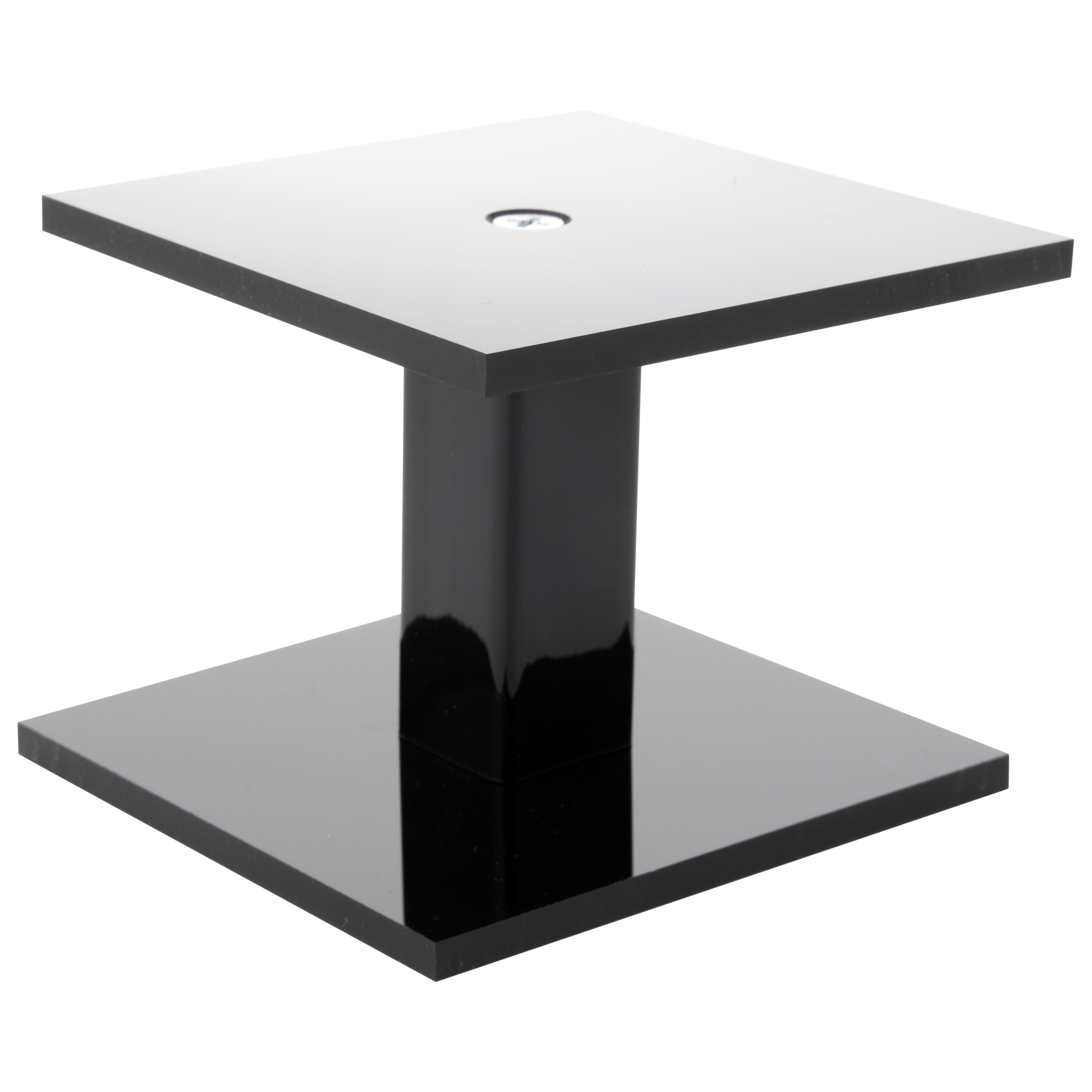 Plymor Black Acrylic Square Barbell Pedestal Display Riser, 2.25" H x 3 ...