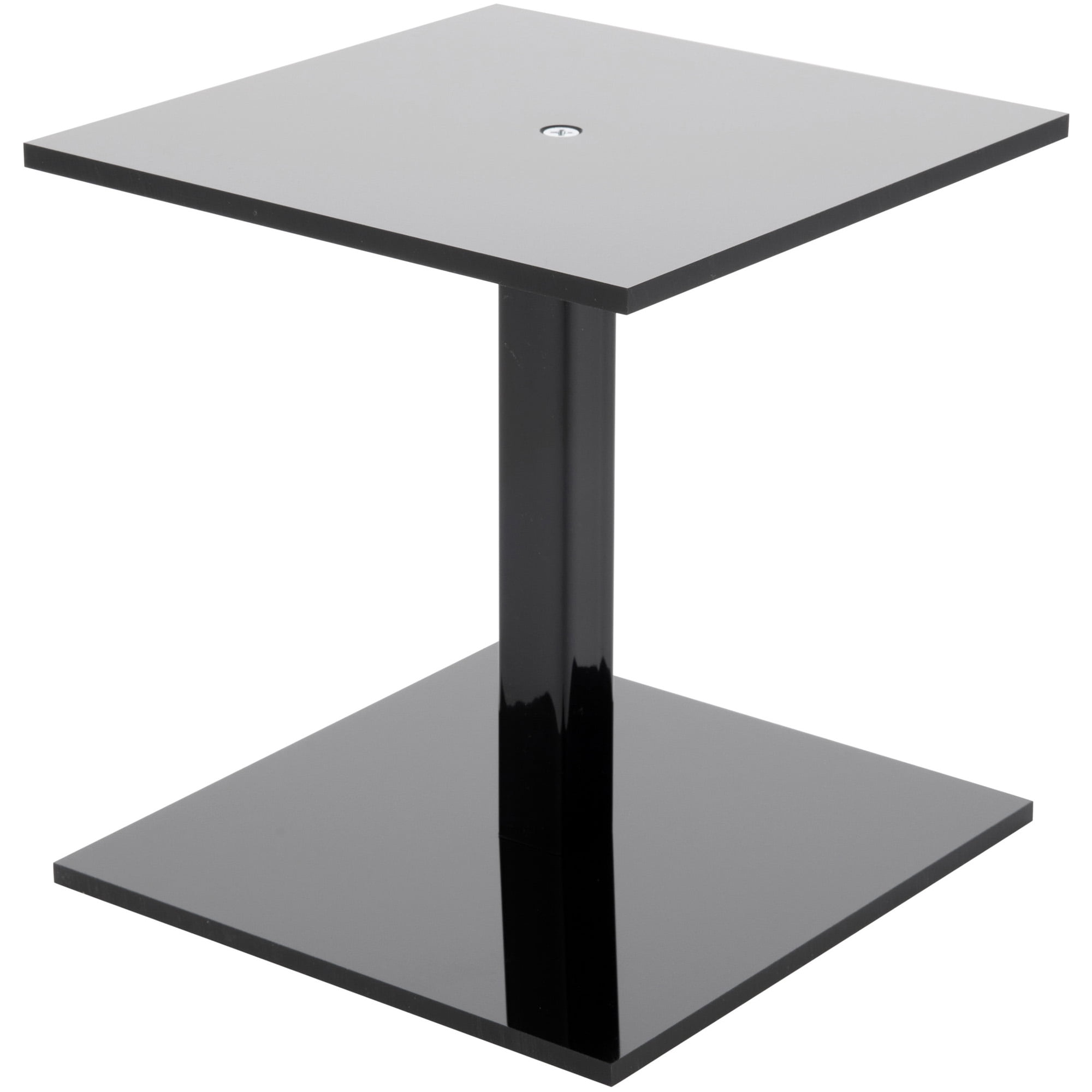 Plymor Black Acrylic Square Barbell Pedestal Display Riser, 6.5