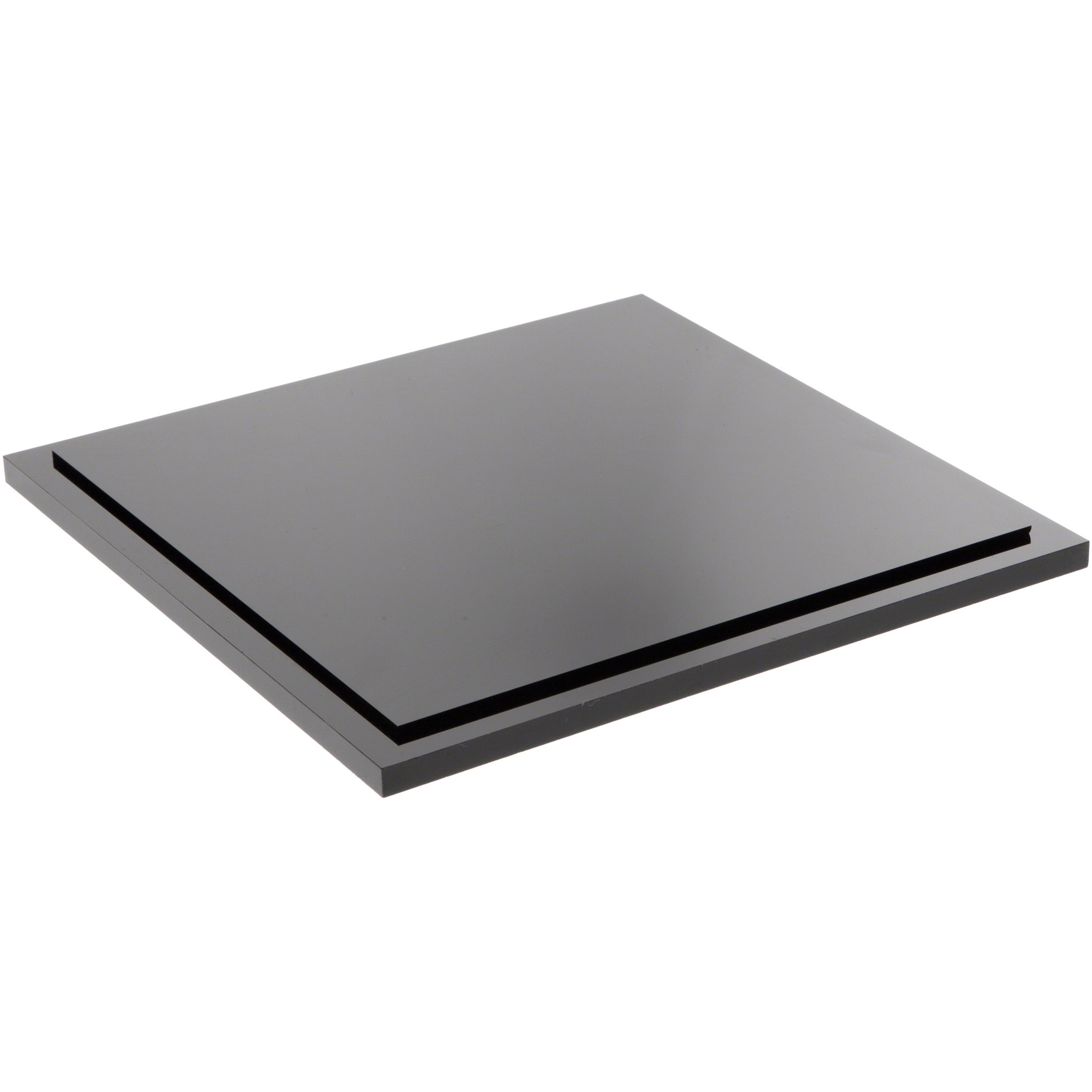 Plymor Black Acrylic Square Display Base, 8.625" W x 8.625" D x 0.4375 ...