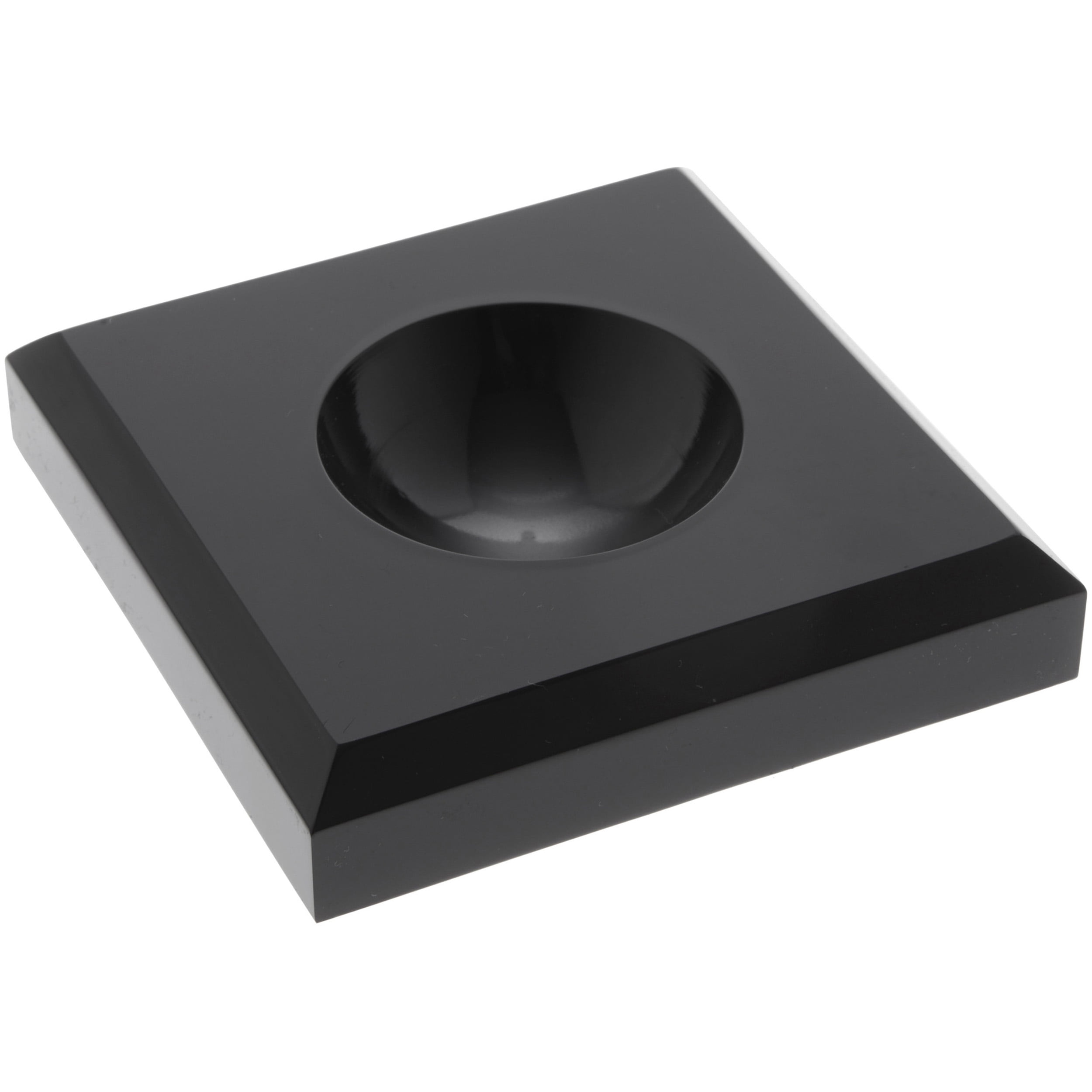 Plymor Black Acrylic Square Display Base with Indented Circle to Hold ...