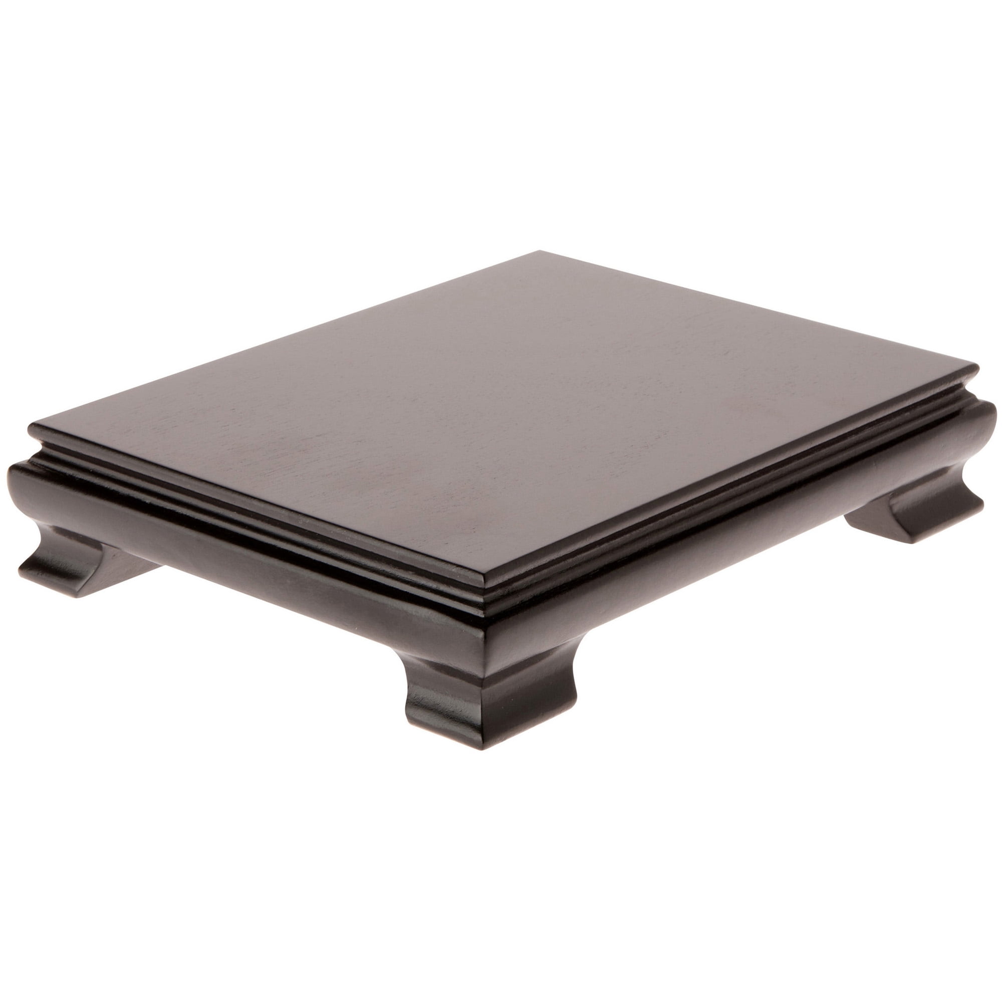 Plymor Black Rectangular Wood Veneer Footed Display Base, 8.375" W x 6. ...
