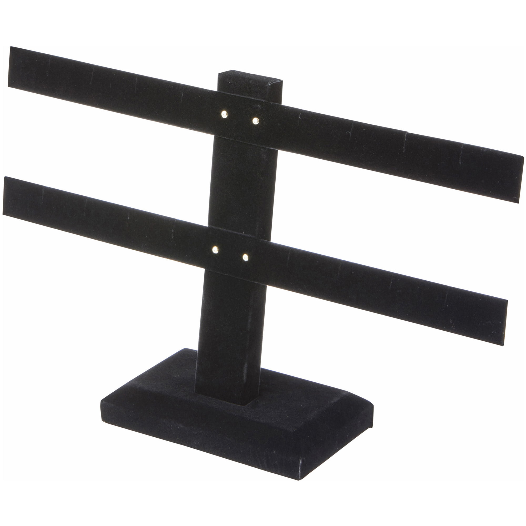 Plymor Black Velvet Double T-Bar, Eight Pair Earring Display Stand, 10. ...