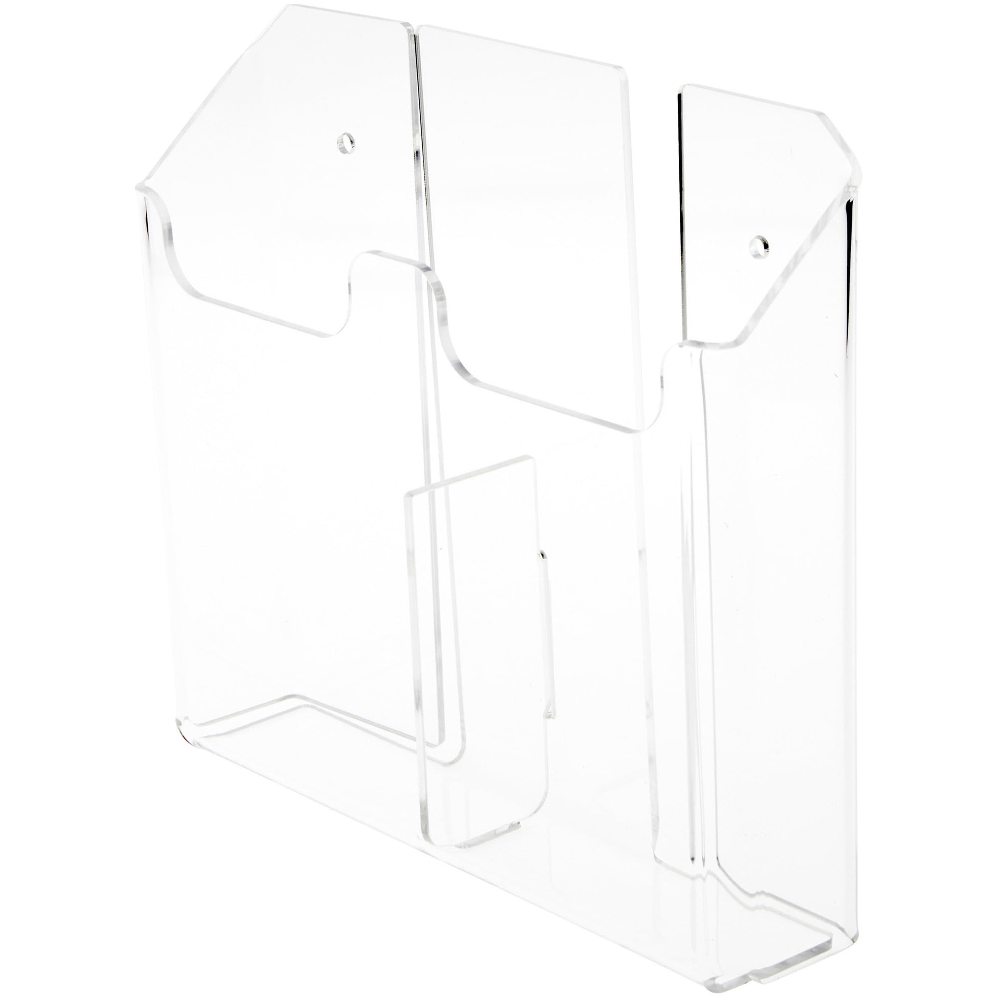 Plymor Clear Acrylic 2-Pocket Tri-Fold Brochure Literature Holder (Wall ...