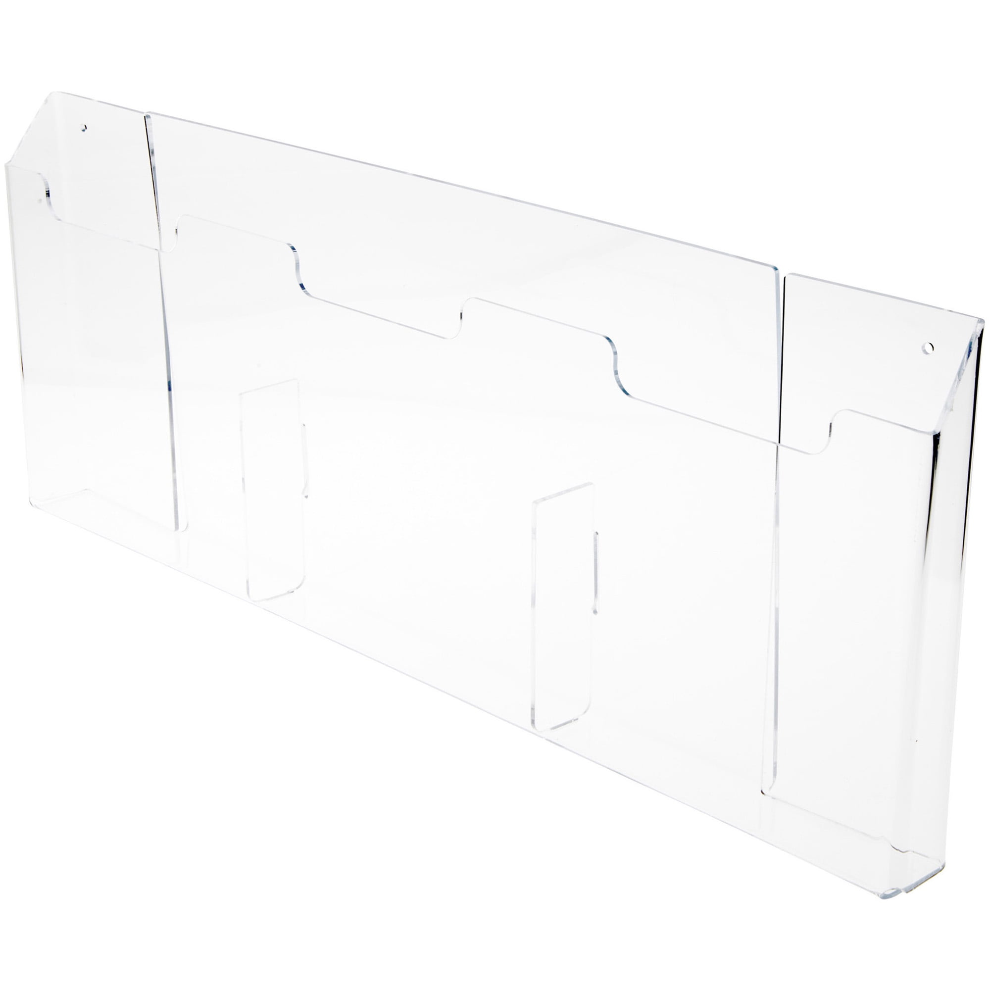 Plymor Clear Acrylic 3-Pocket Paper Literature Holder (Wall Mount ...