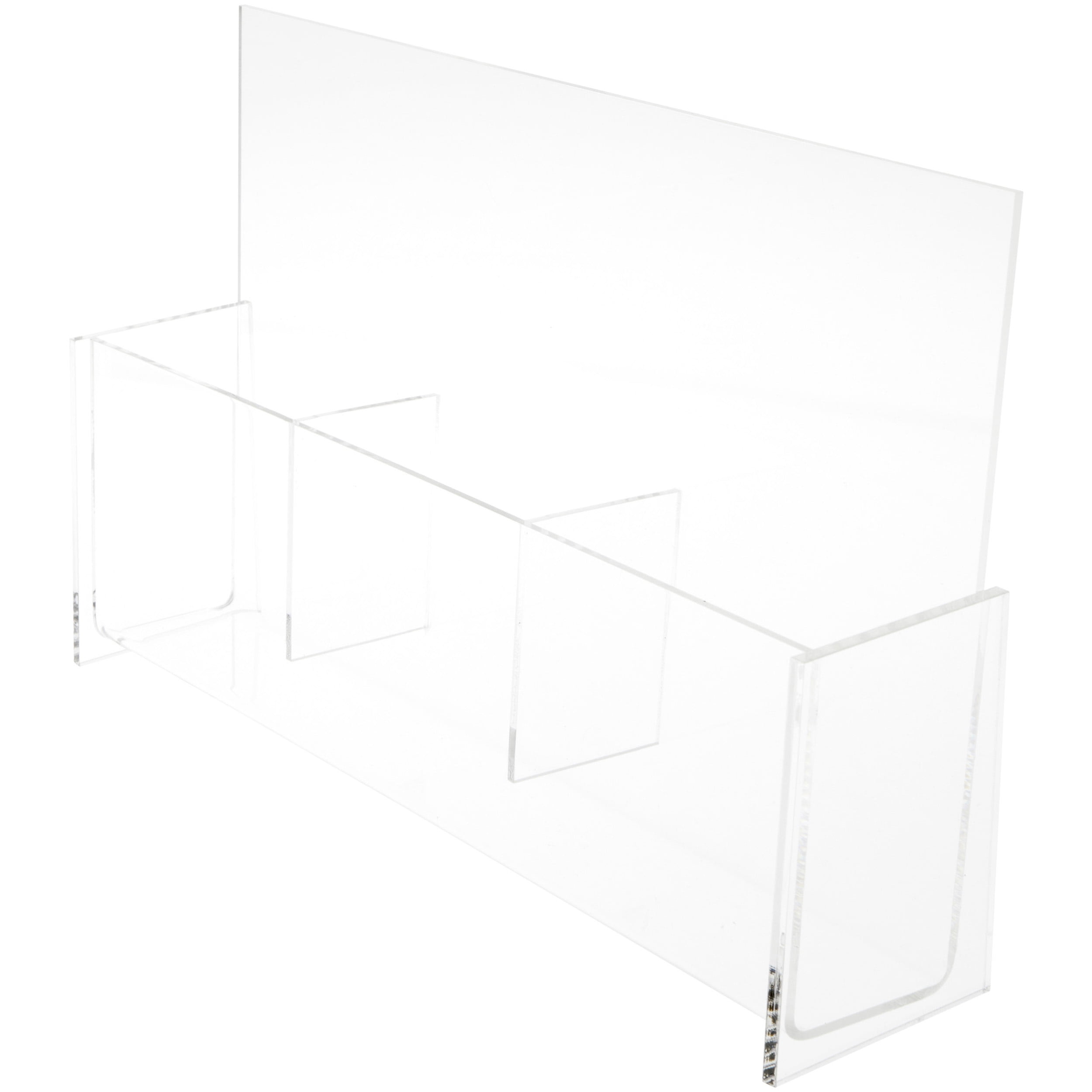 Plymor Clear Acrylic 3-Pocket Tri-Fold Brochure Literature Holder ...