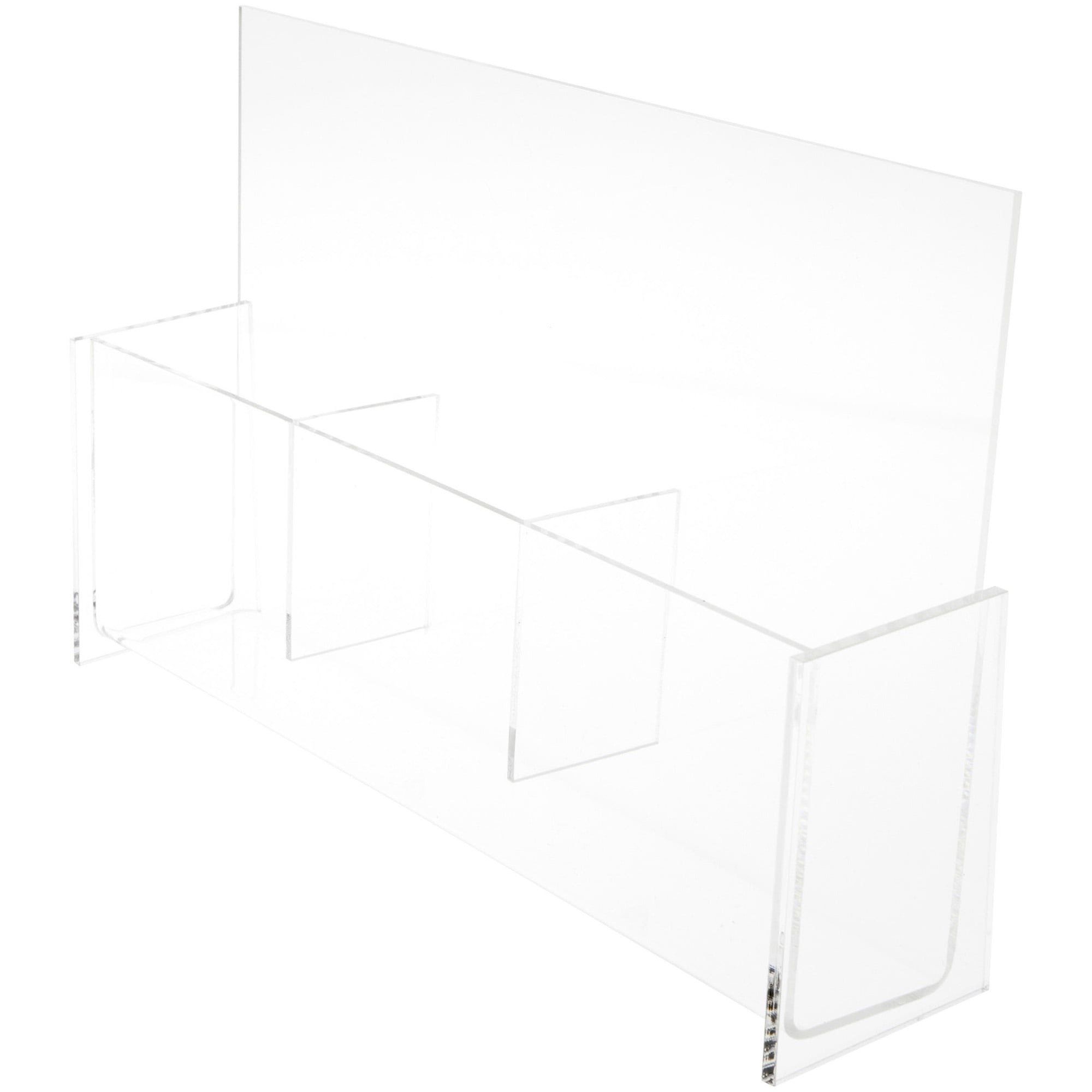 Plymor Clear Acrylic 3-Pocket Tri-Fold Brochure Literature Holder ...