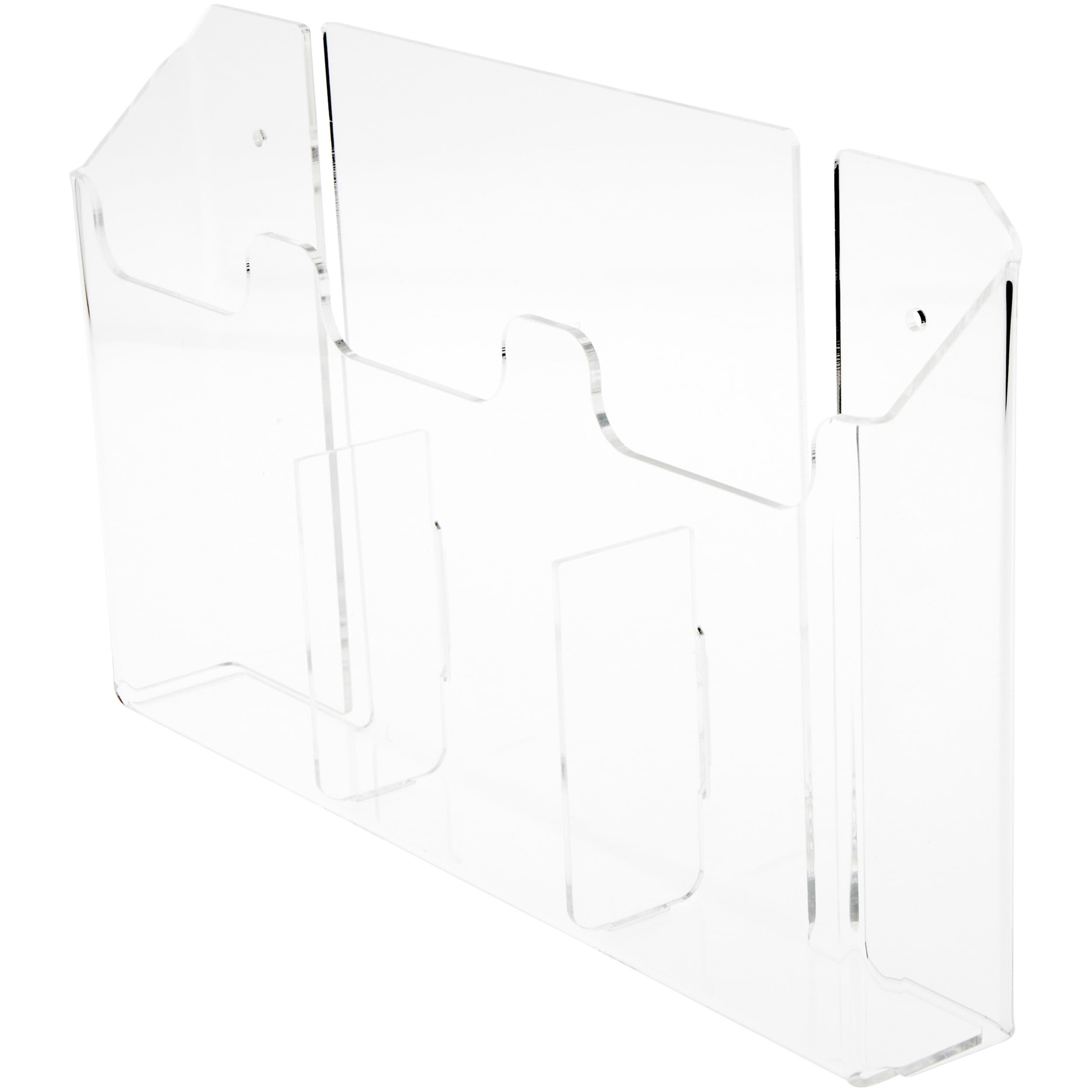 Plymor Clear Acrylic 3-Pocket Tri-Fold Brochure Literature Holder (Wall ...