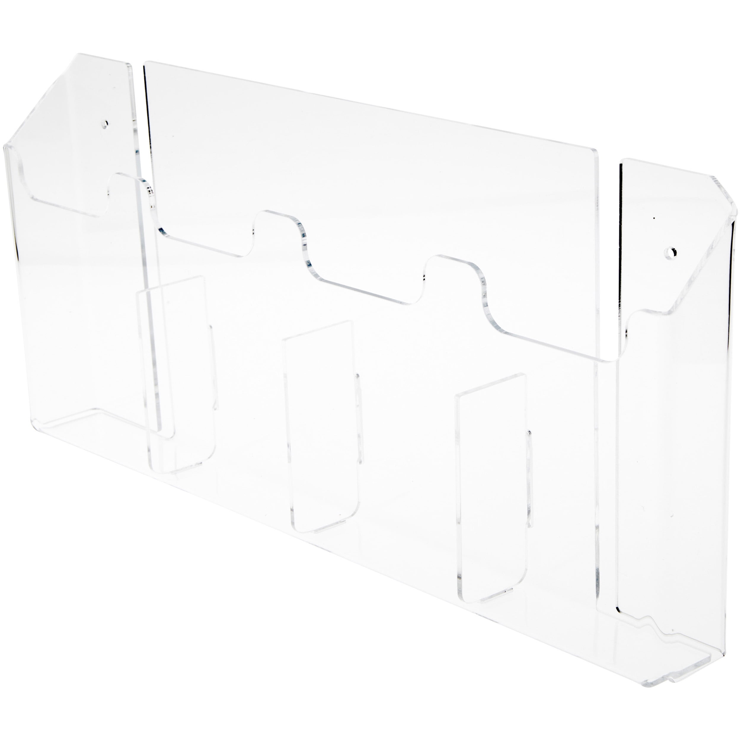 Plymor Clear Acrylic 4-Pocket Tri-Fold Brochure Literature Holder (Wall ...