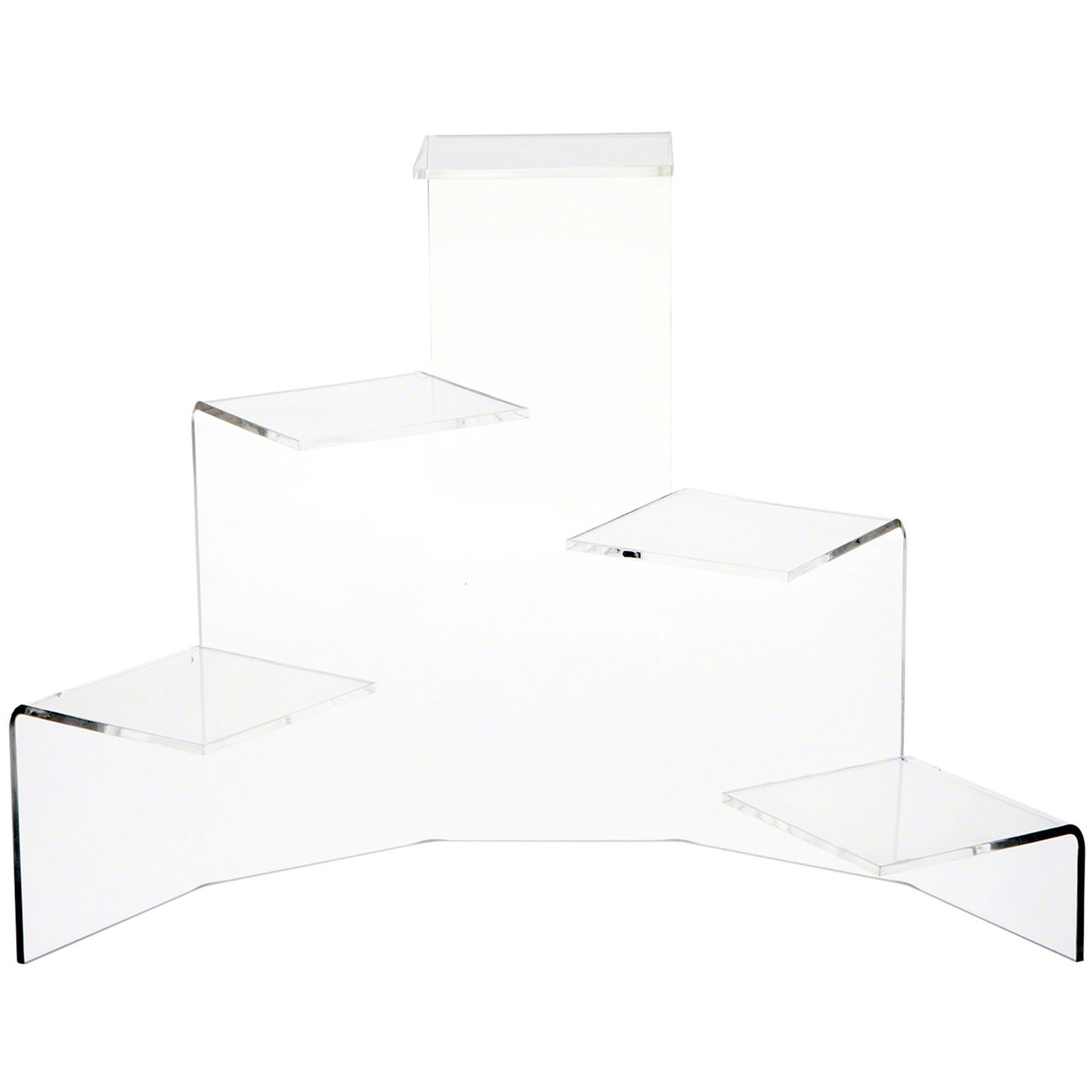 Plymor Clear Acrylic 5-Level Stair-Stepped Display Riser, 12.5" H x 16. ...