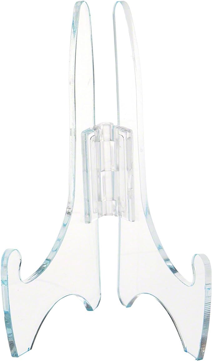 Plymor Clear Acrylic Adjustable Folding Display Easel, 5" H x 3.5" D ...