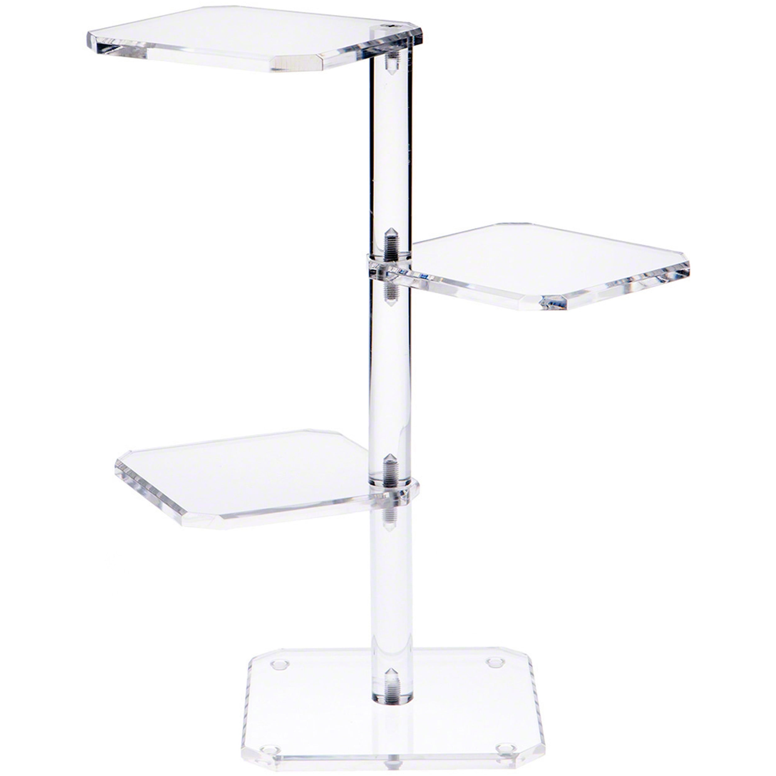 Plymor Clear Acrylic Beveled 3-Shelf Display Riser / Tower, 16.5" H x ...