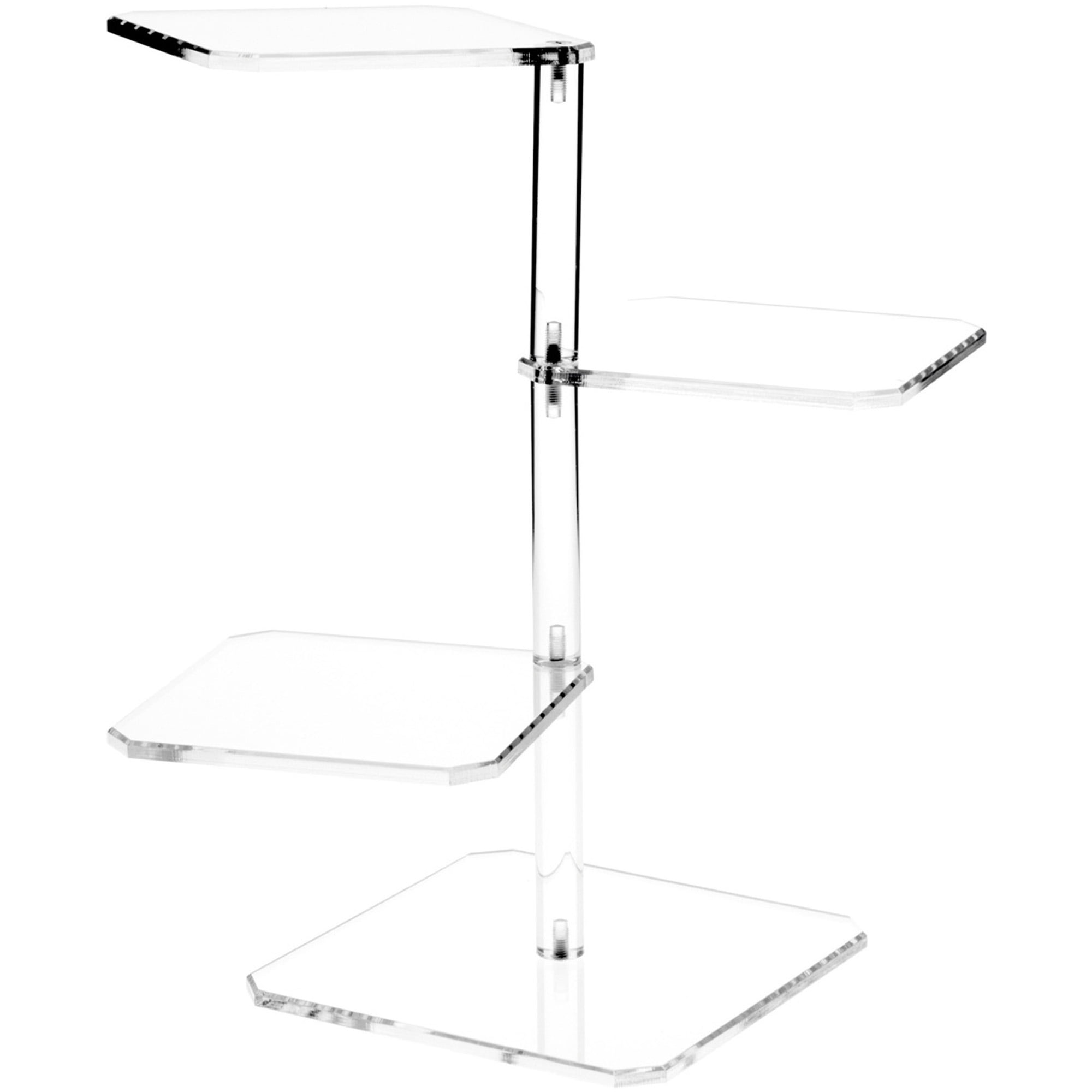 Plymor Clear Acrylic Beveled 3-Shelf Display Riser / Tower, 19.5" H x ...