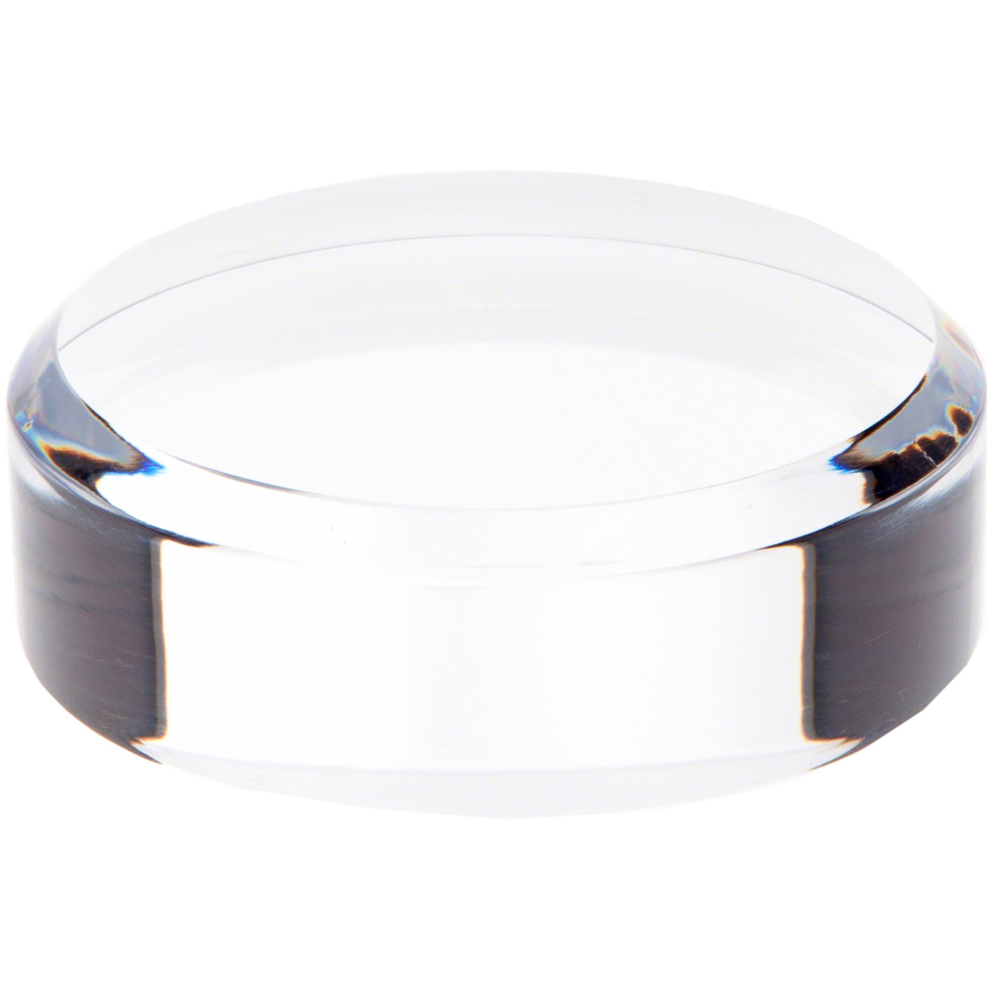 Plymor Clear Acrylic Beveled Round Display Base, 3