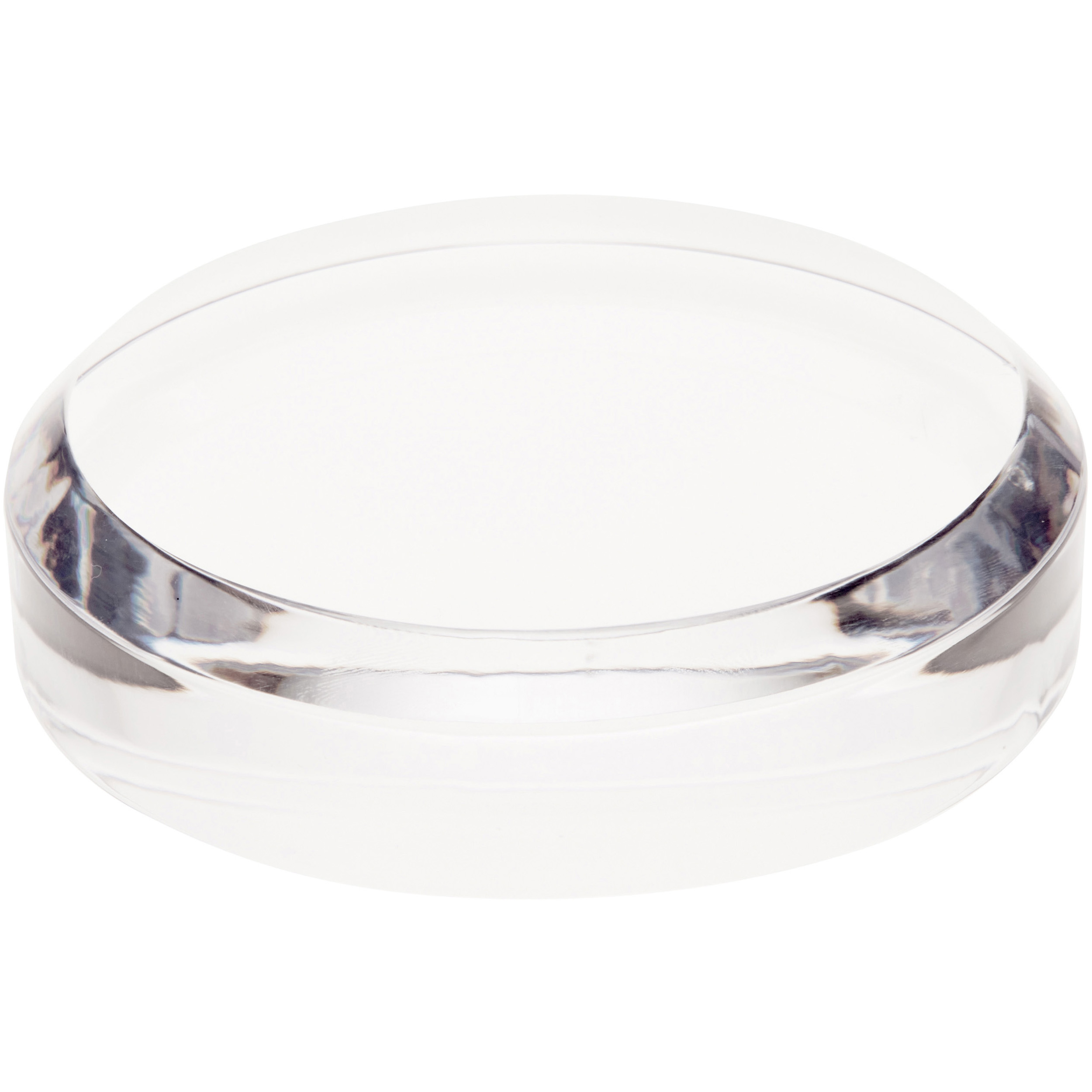 Plymor Clear Acrylic Beveled Round Display Base, 4" W x 4" D x 1" H ...