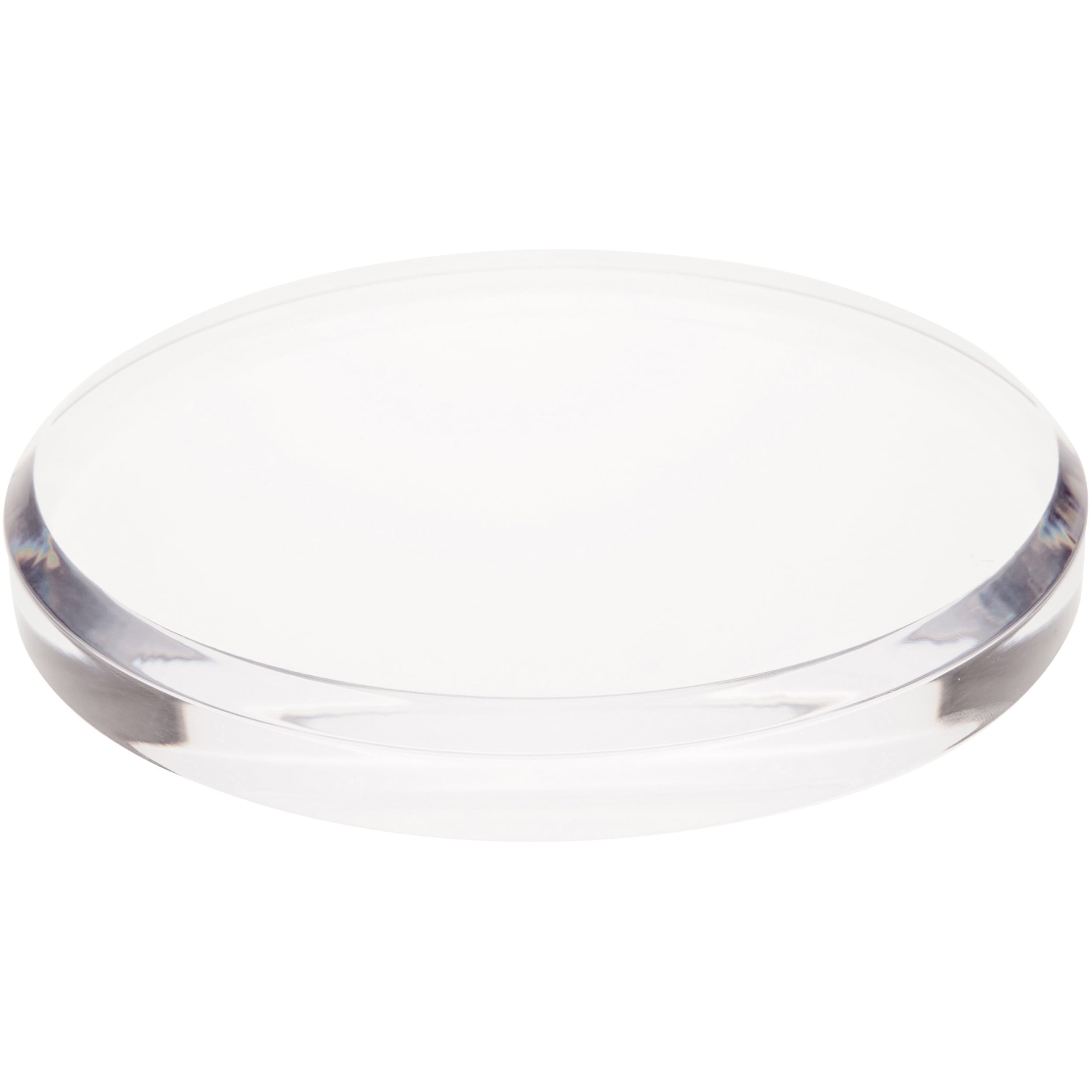 Plymor Clear Acrylic Beveled Round Display Base, 8" W x 8" D x 1" H ...