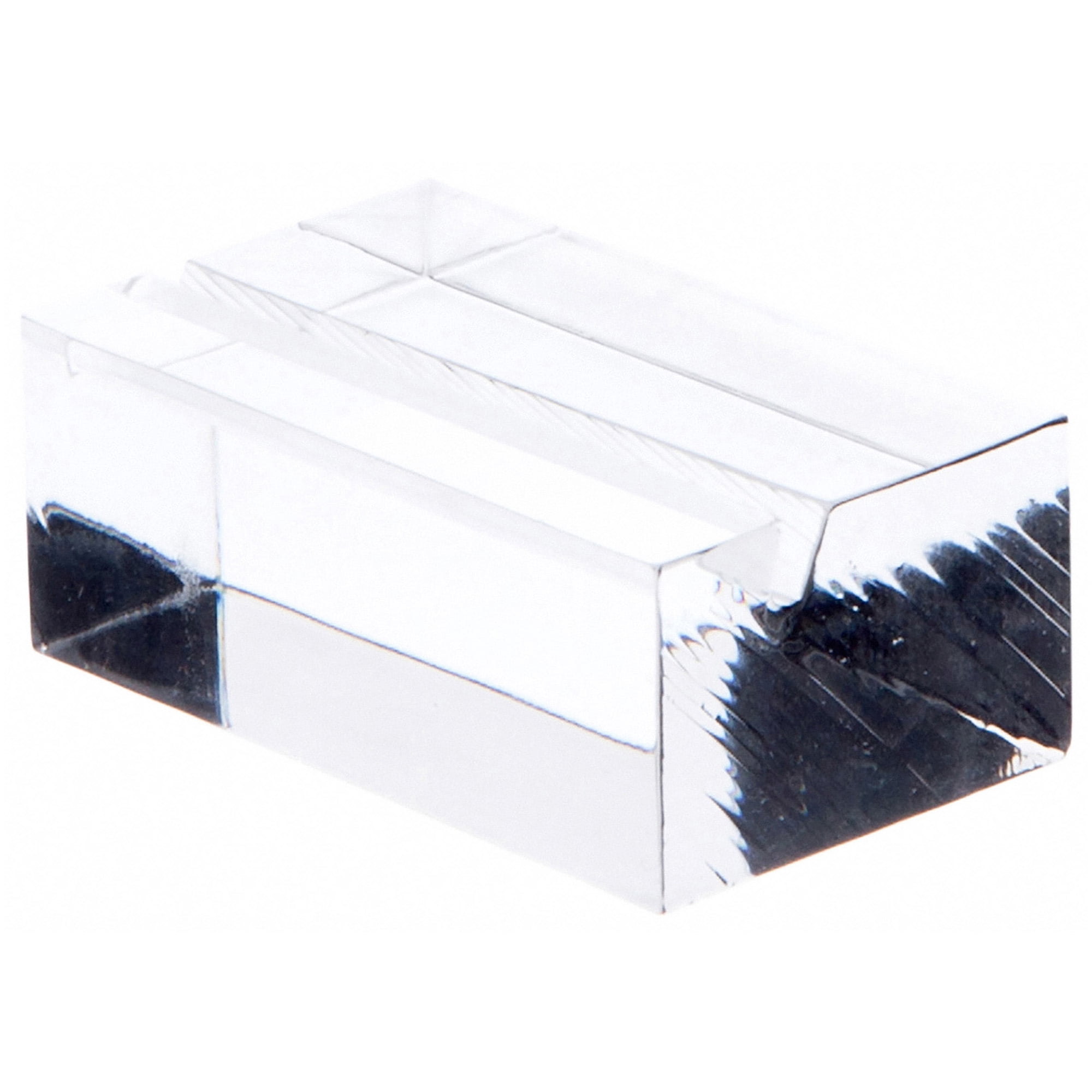 Plymor Clear Acrylic Block with Sign Display Holder Slot, 1.75