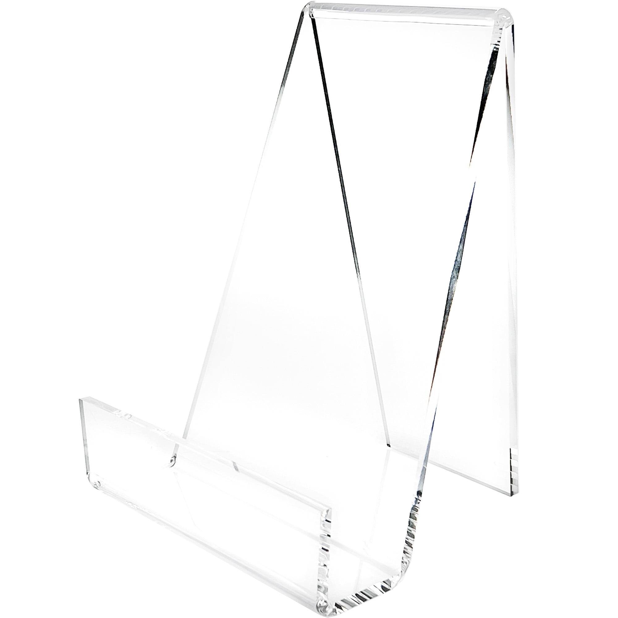 Plymor Clear Acrylic Book Easel with 1.375" Ledge With Lip, 6" W x 5.5 ...